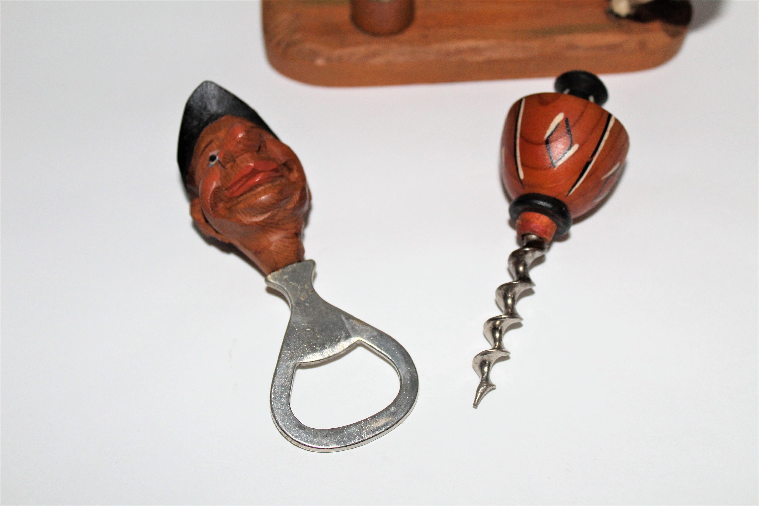 Vintage Barware, 1950s ANRI, Hand Carved, Italian Barware Set, with ...