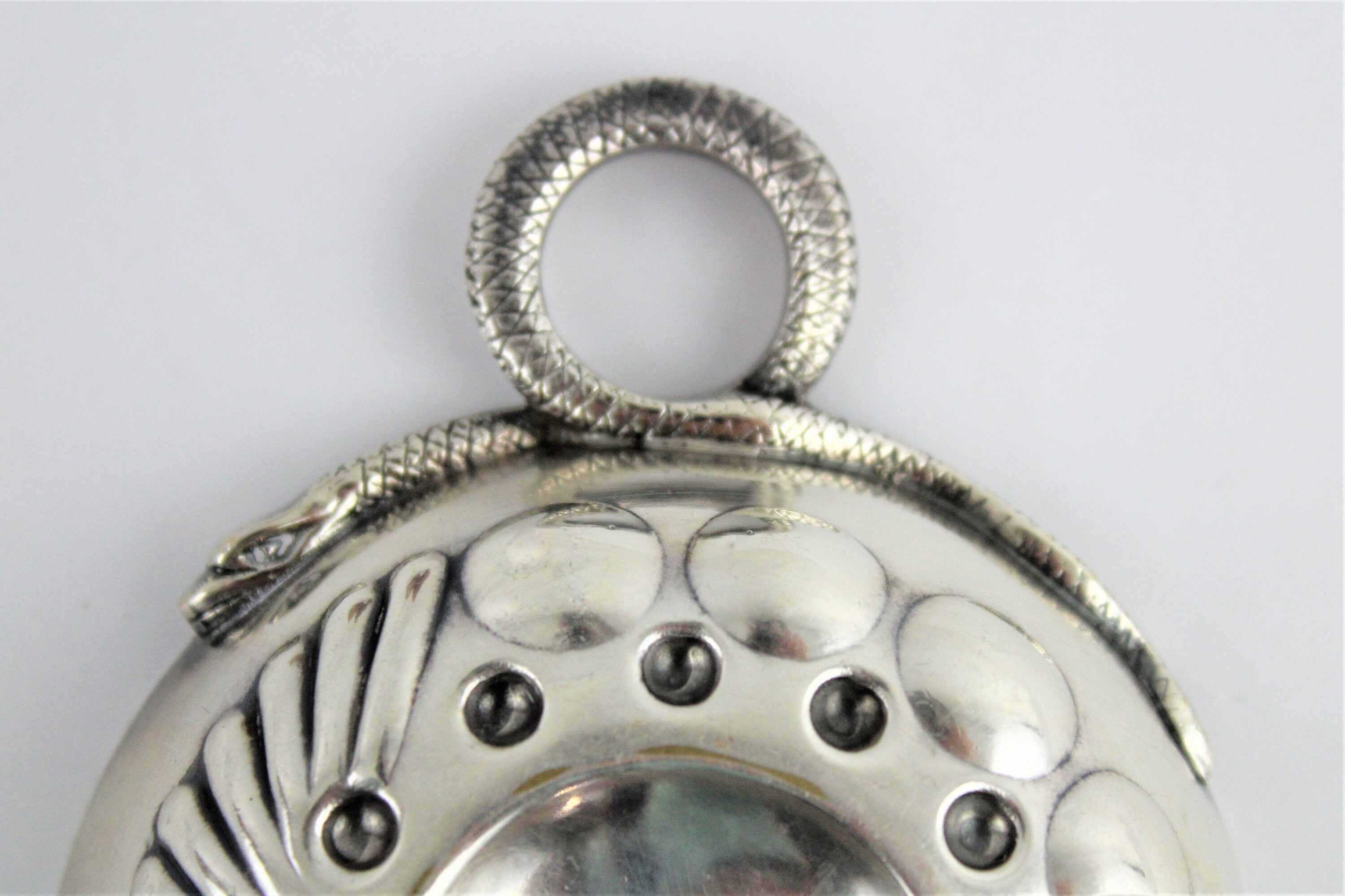 Vintage Barware, Snake Handle, Sommelier Tasting Cup, Tastevin Cup