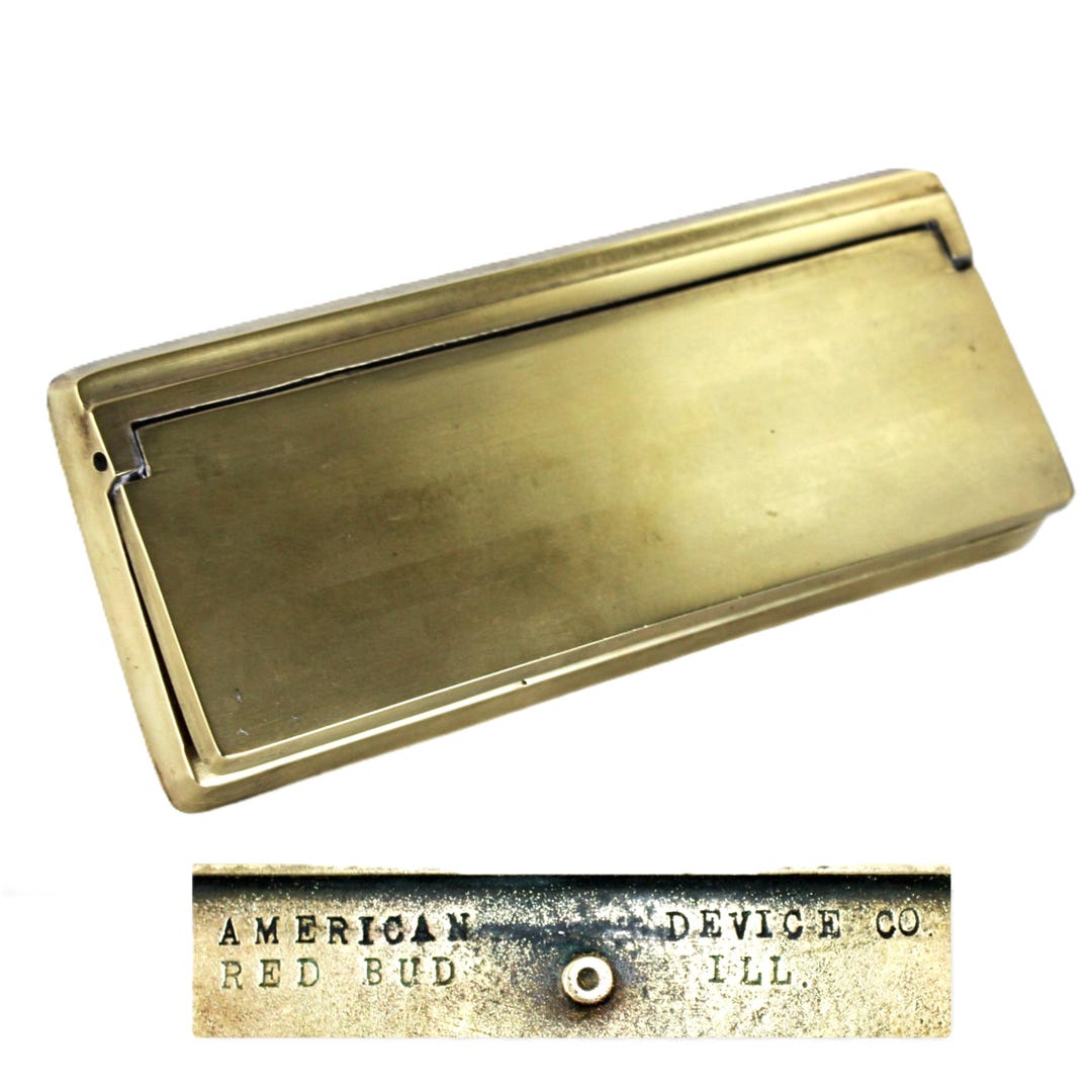 Vintage 1940s, Mailbox Slot Cover, Solid Brass Mailbox - Etsy