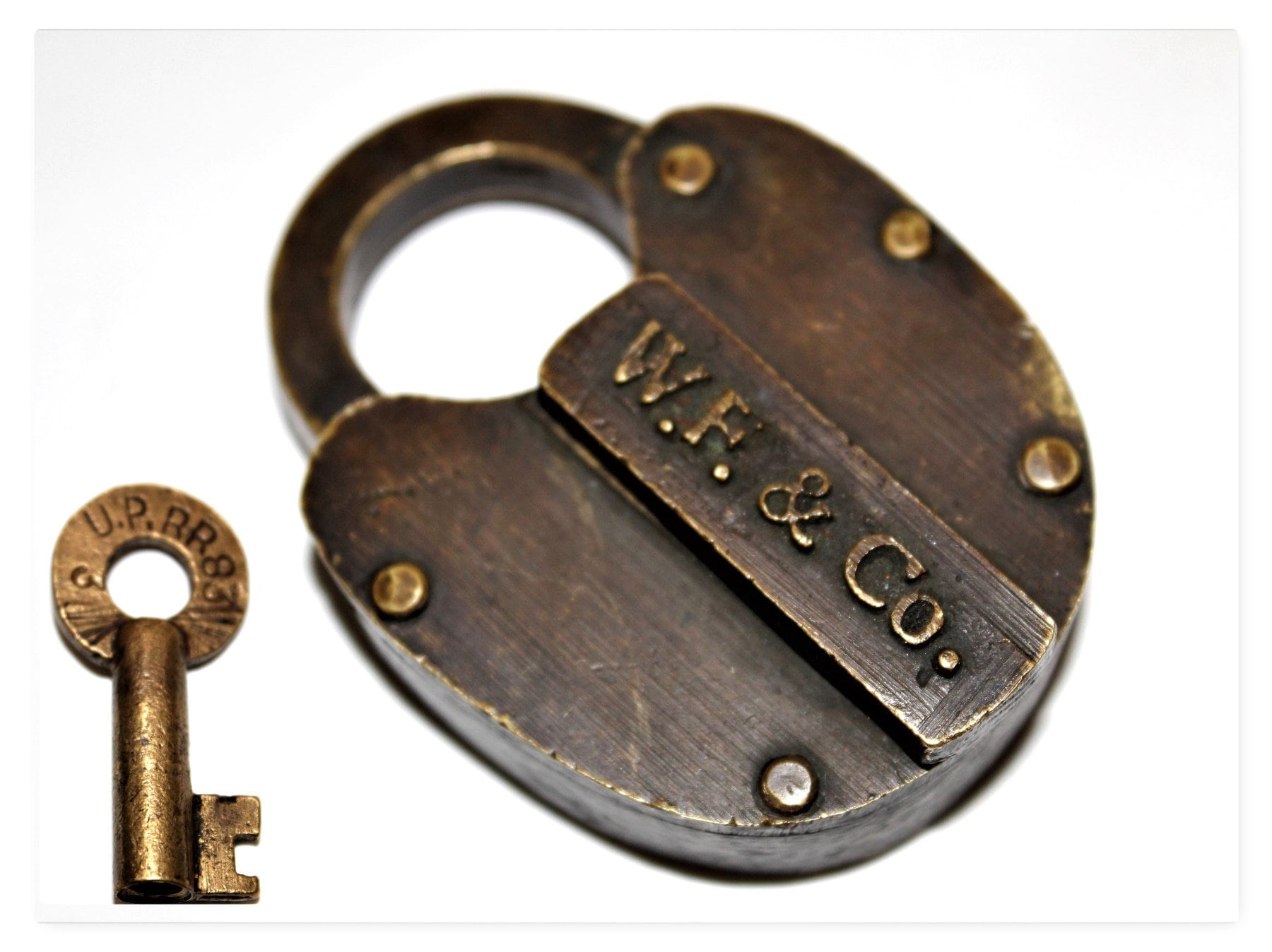 Wells Fargo Brass Padlock, Union Pacific Railroad