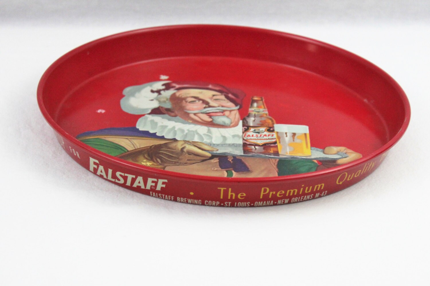 Vintage 1960s Falstaff Beer Tray, Serving Tray