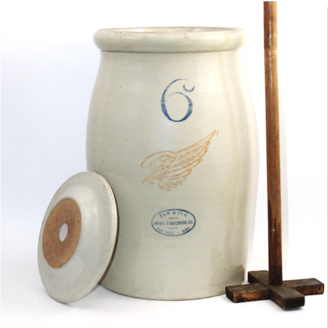 Antique RARE 1909 Red Wing Six Gallon Butter Churn, 6-inch Wing - Etsy