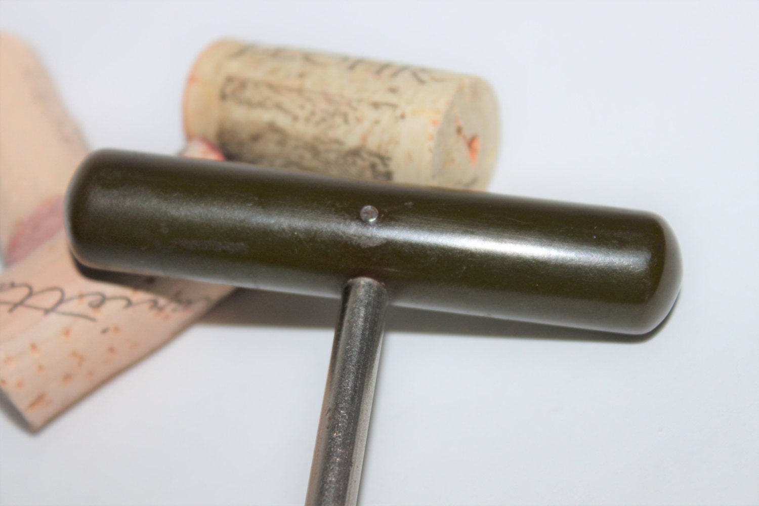 Vintage Corkscrew, Green Bakelite Corkscrew, Wine Opener