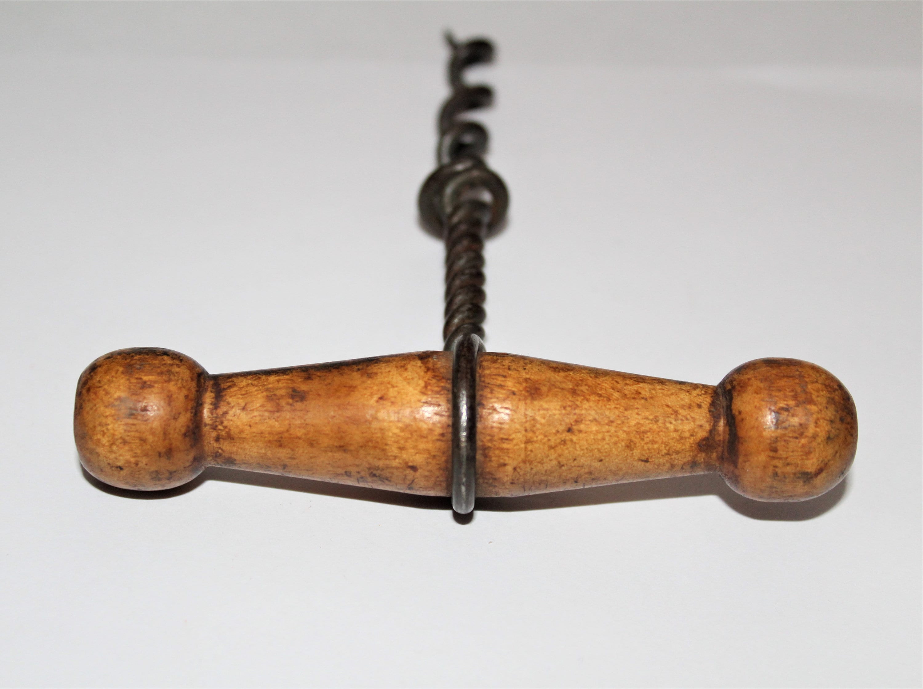 Antique 1890s William Rockwell Clough Wood T-Style Corkscrew