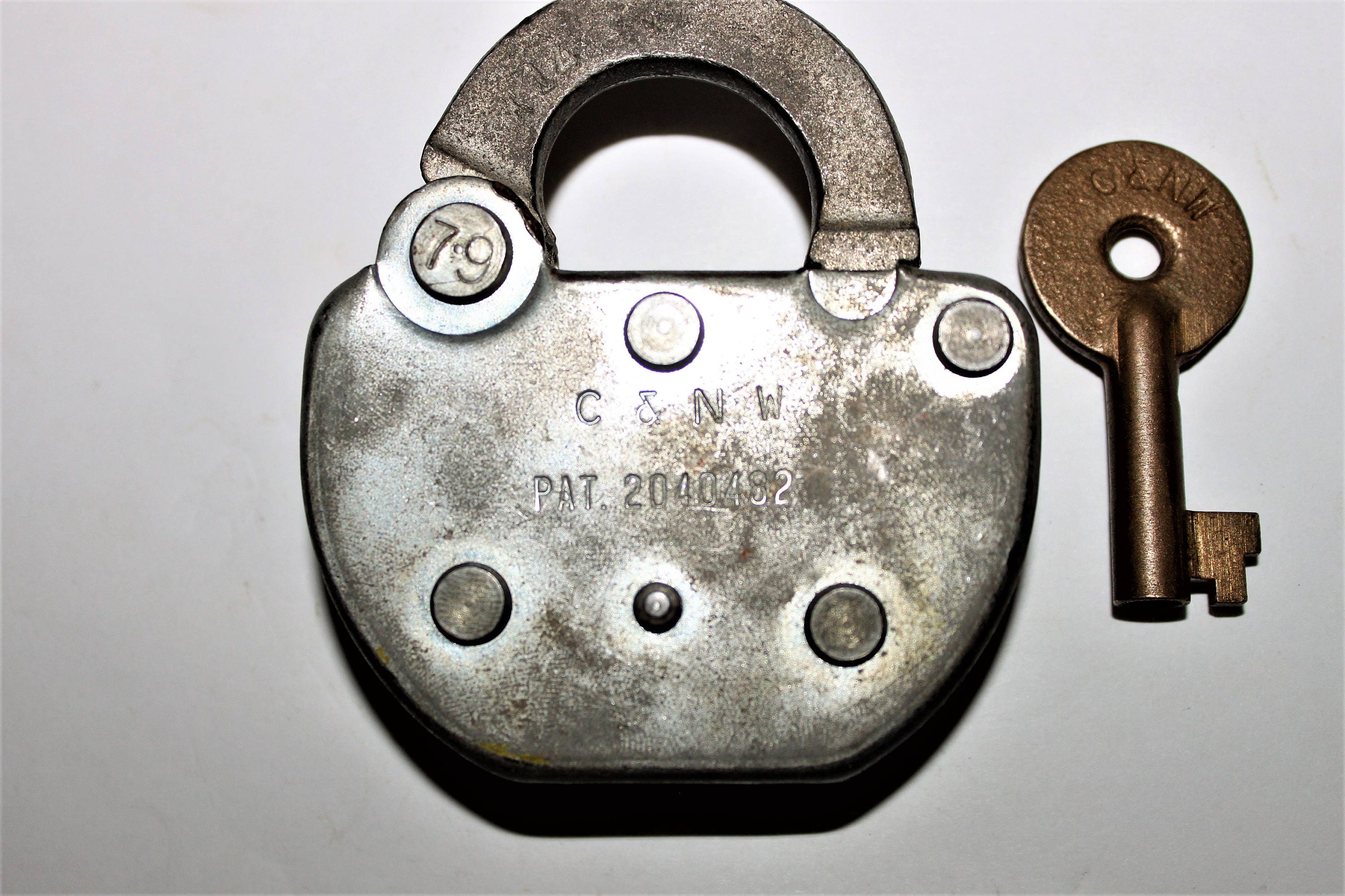Vintage 1979 Adlake Chicago Northwestern Railroad Switch lock with ...