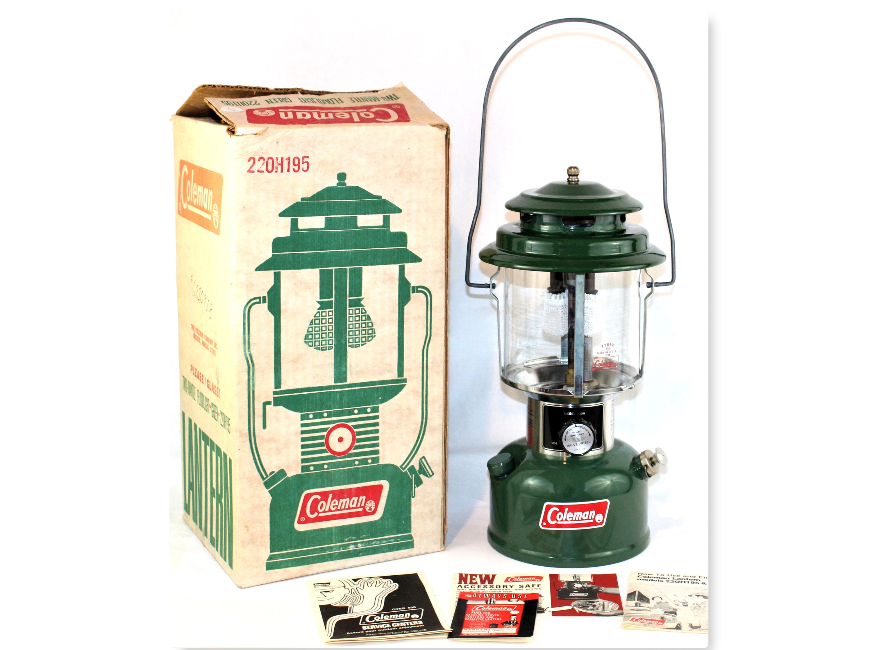 1973 Green Coleman 220H Lantern, Camping Lantern