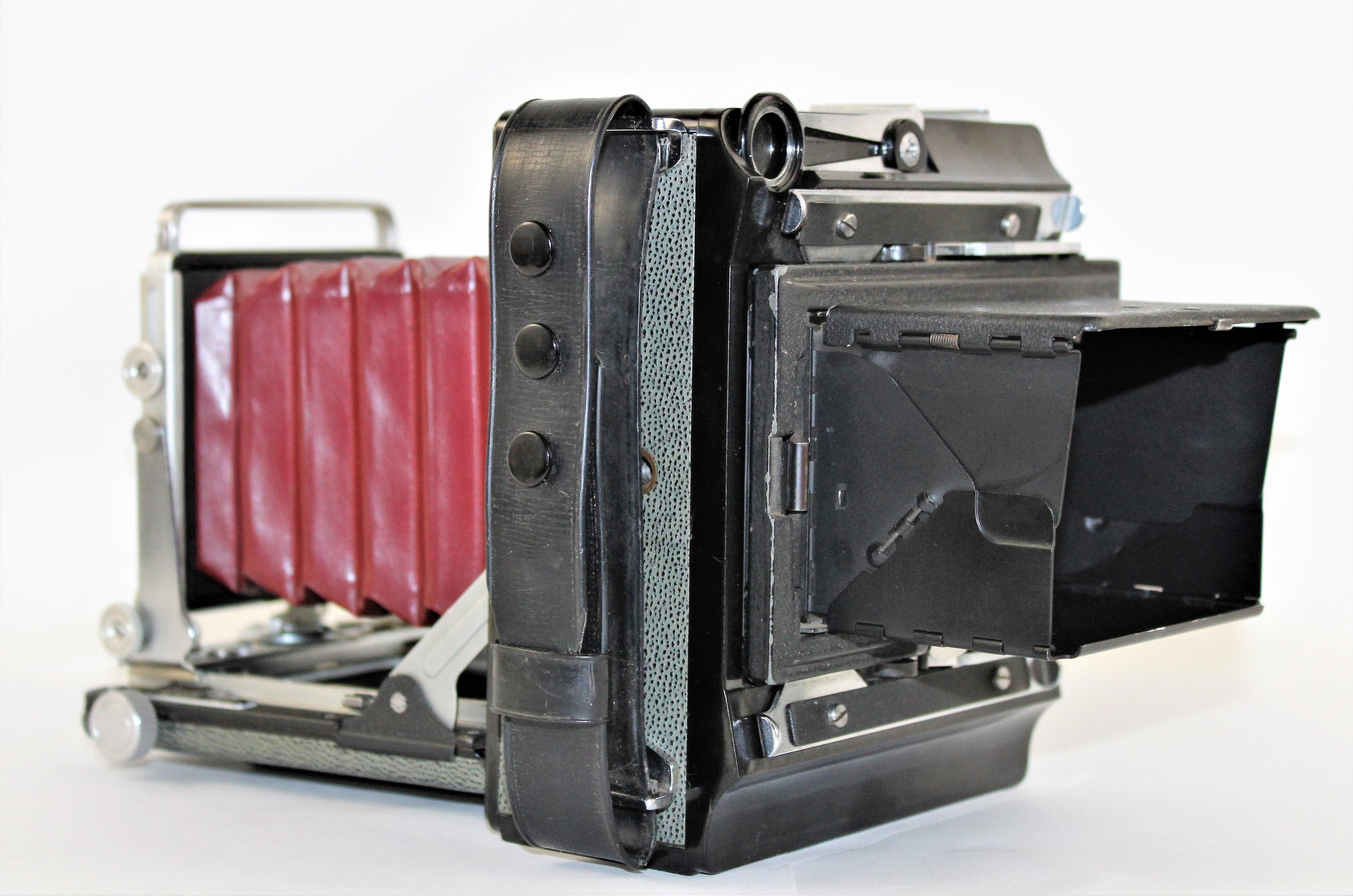 1950s Graflex Century Graphic Camera, Folding Camera, Red Bellows Camera