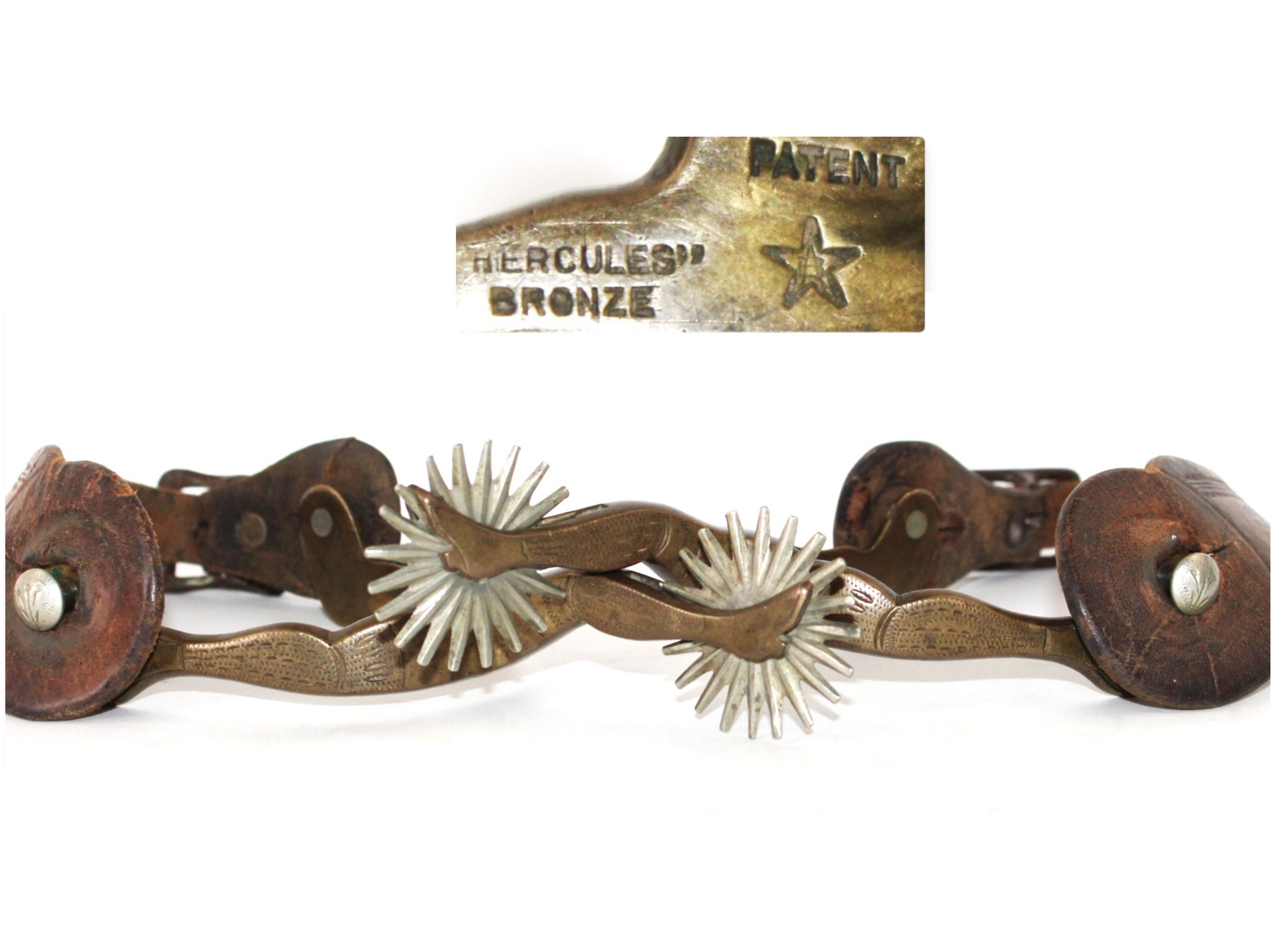 Antique August Buermann Spurs, Hercules Bronze Double Gal-Leg Spurs ...