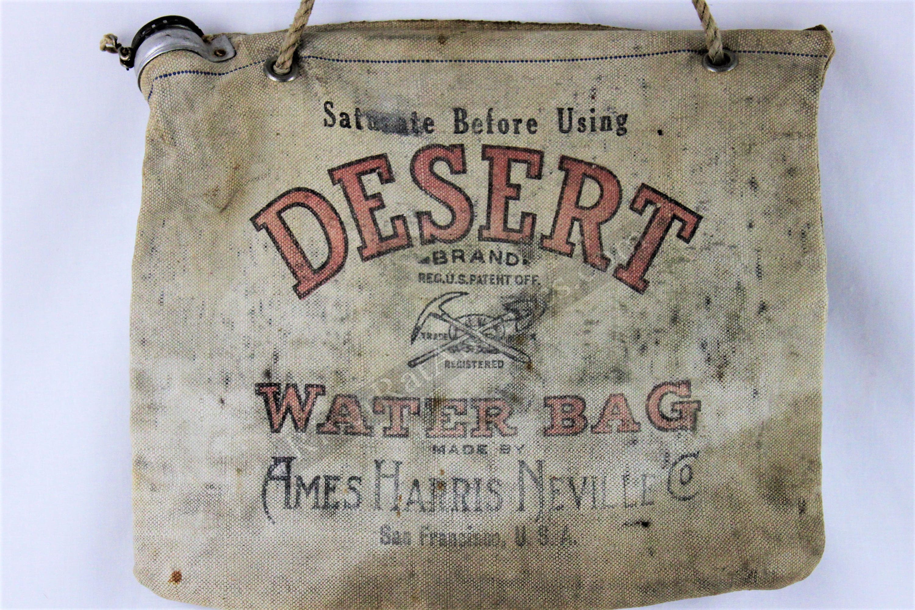 Antique Ames Harris Neville Co. Desert Water Bag