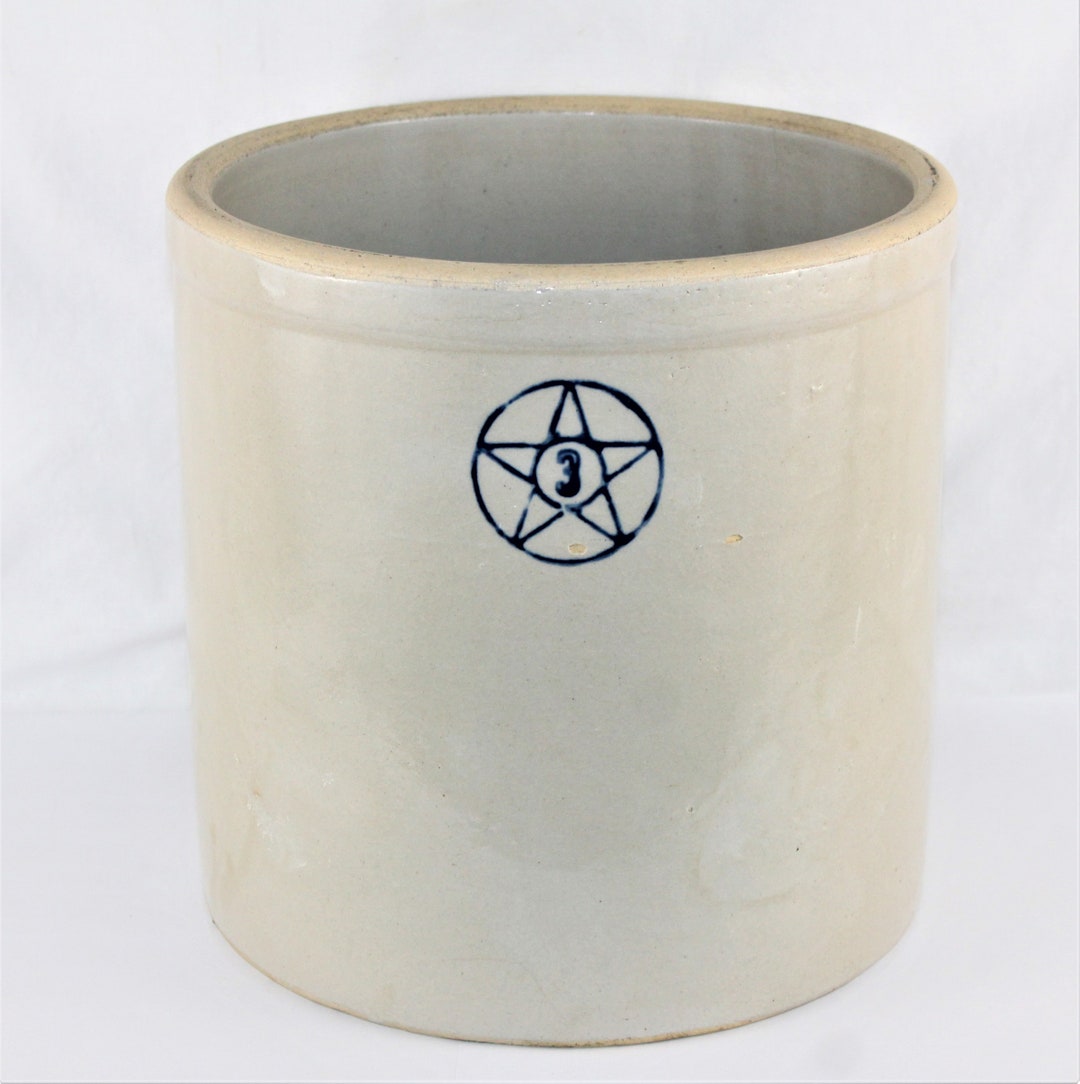 Antique 1920s STAR Stoneware Co. Three Gallon Crock - Etsy