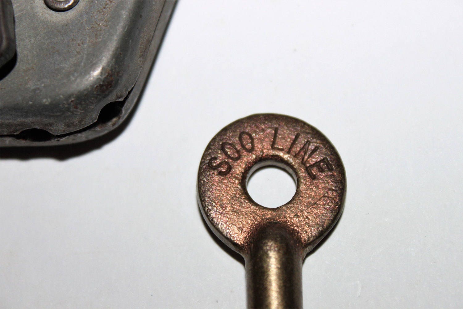 Vintage Keline Padlock made for the Soo Line Railroad with matching key