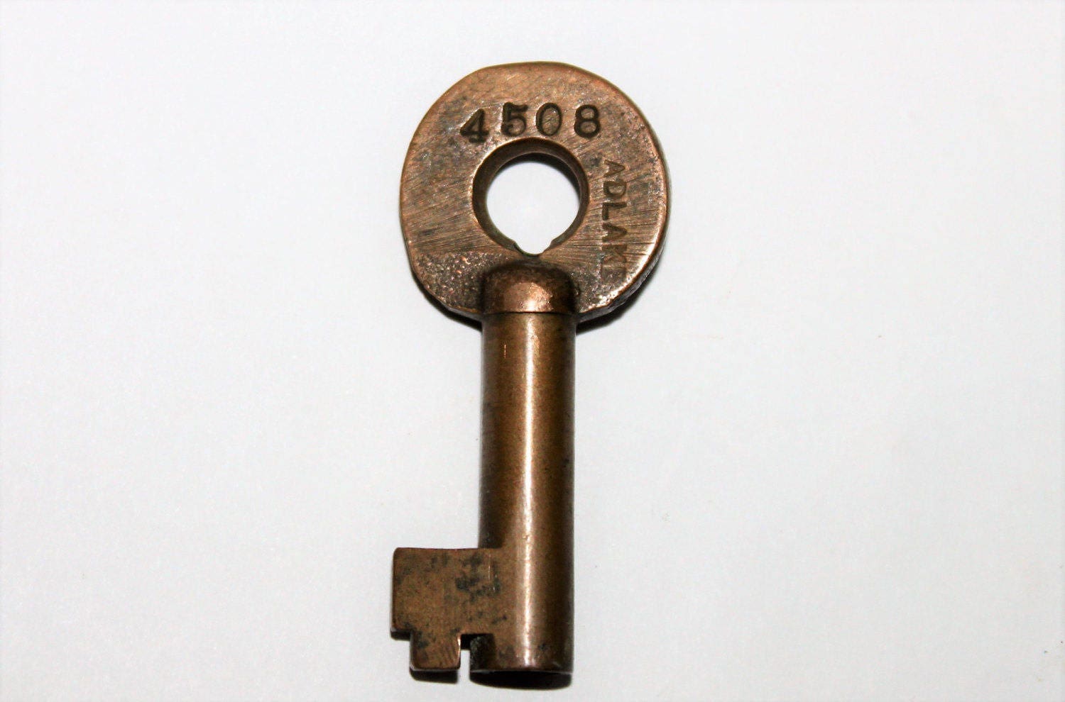 Vintage Adlake DM & I R Railroad Brass Hollow Barrel Lock Key, The ...
