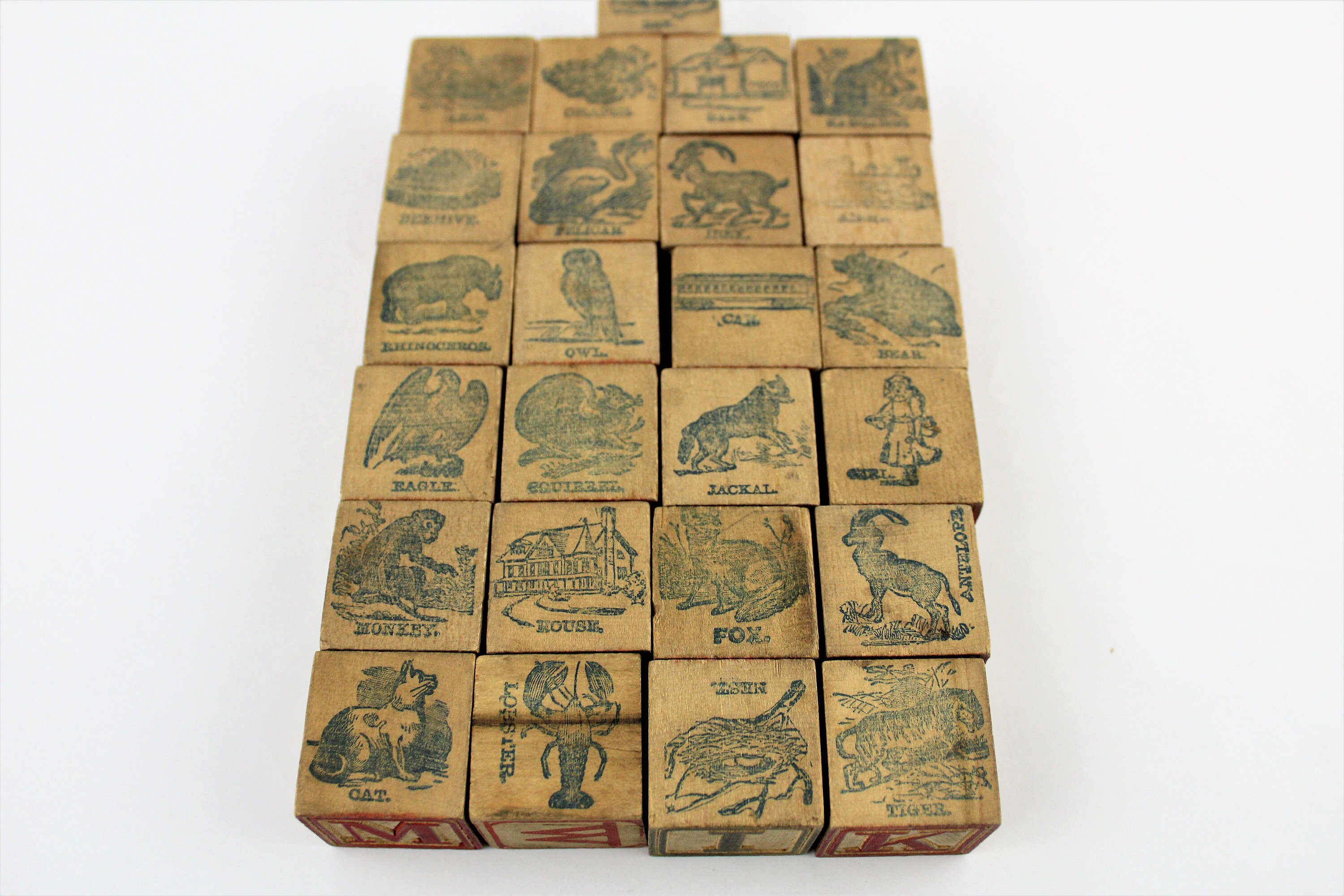 Vintage Childrens Spelling Blocks