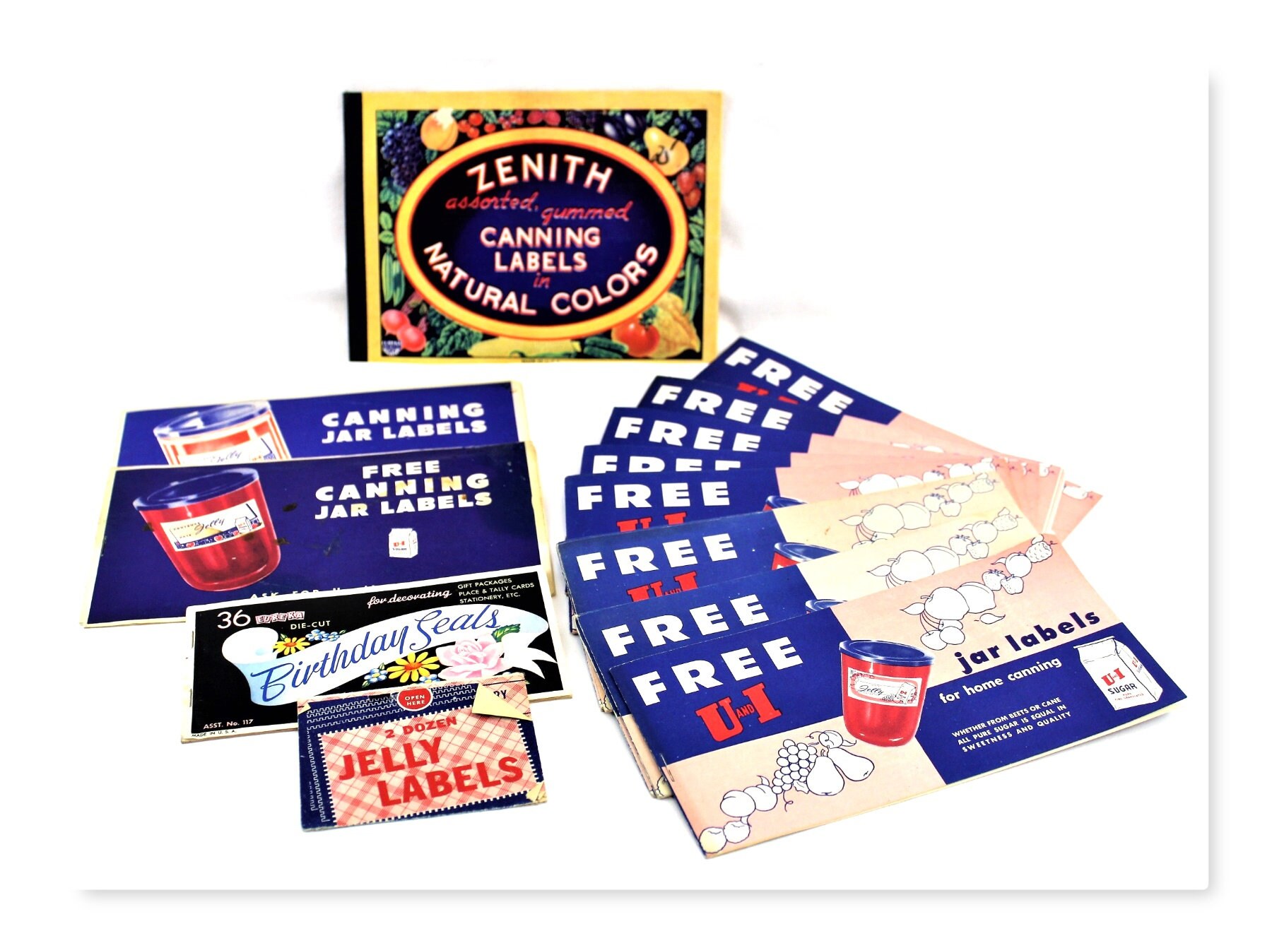 Vintage Collection of 21 Booklets of Adorable Canning Jar Labels for ...