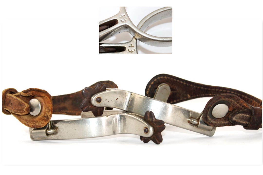 Antique North & Judd Western Cowboy Spurs: Vintage Americana Rodeo ...