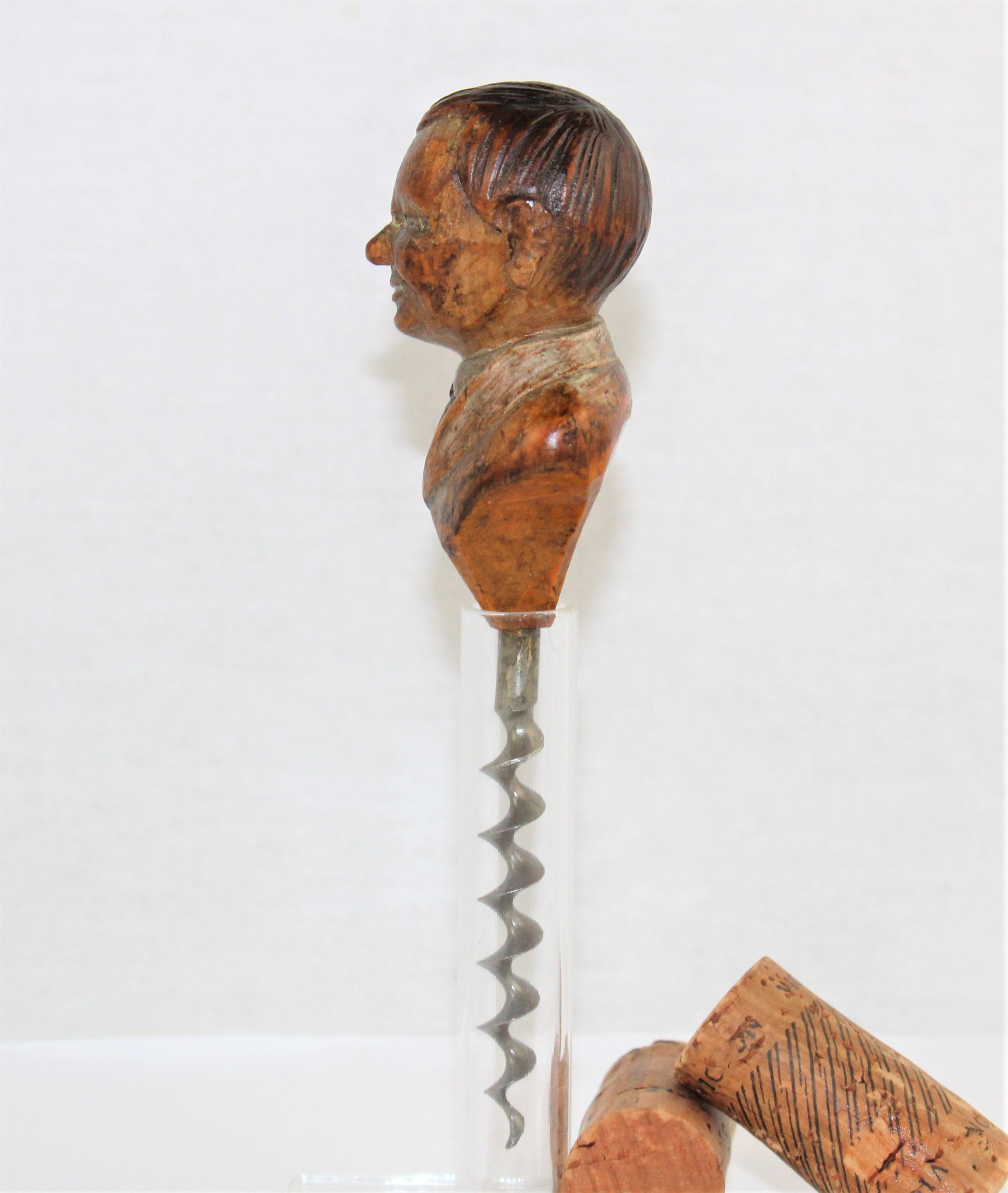 Italian Anri Woodcarving Corkscrew, Italian Waiter, Wine Bottle Opener