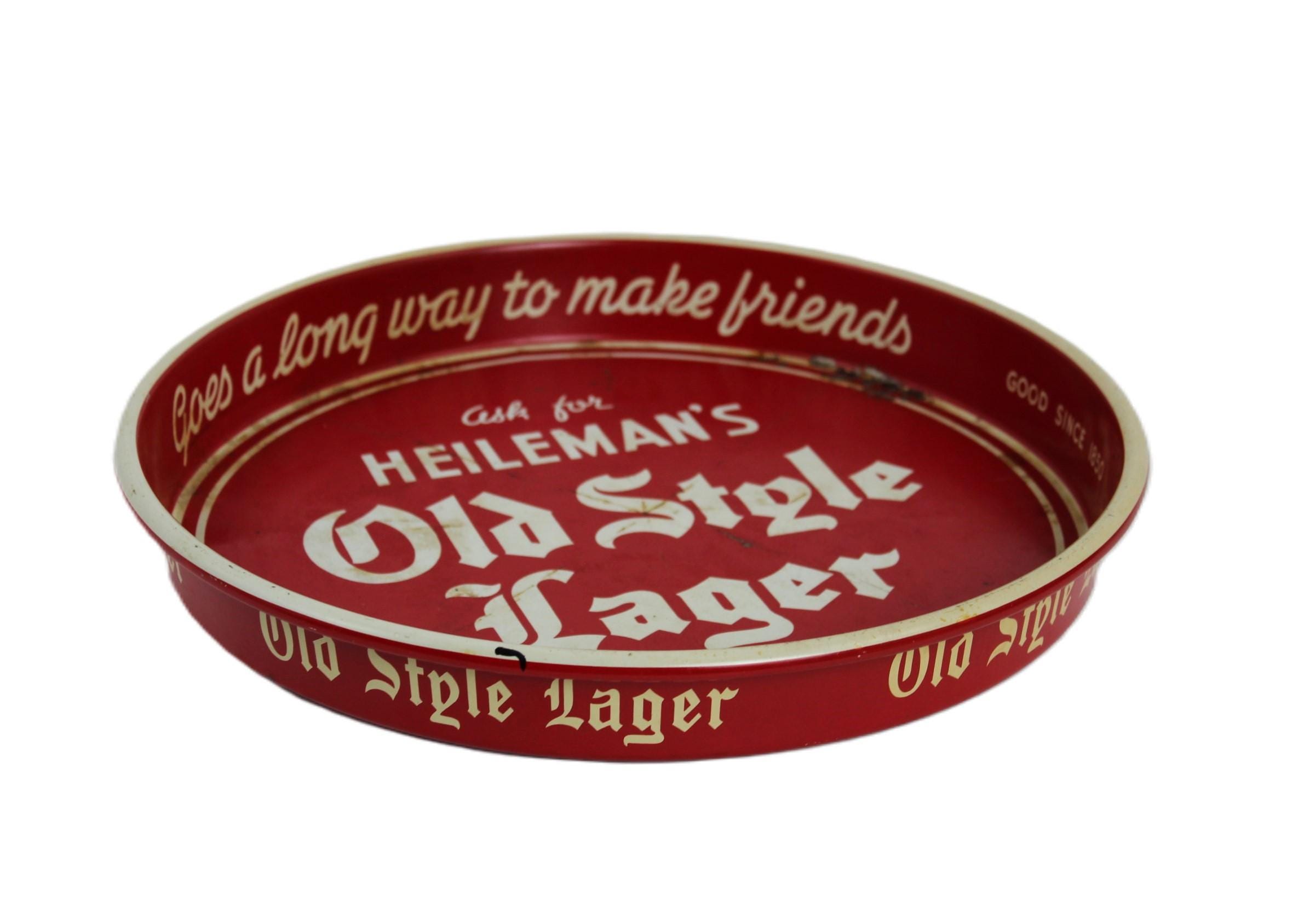 1960s Old Style Lager Metal Beer Tray, Breweriana
