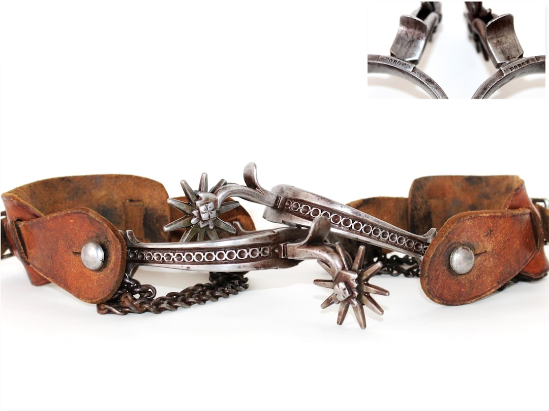 Antique 1880s, August Buermann Spurs, Hand-forged Western Spurs ...