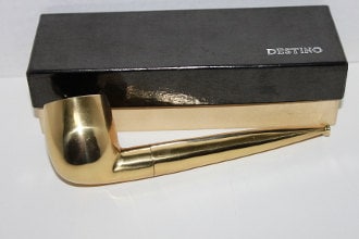 Vintage Corkscrew, Brass Tobacco Pipe shaped Corkscrew w/ Cap Lifter in ...