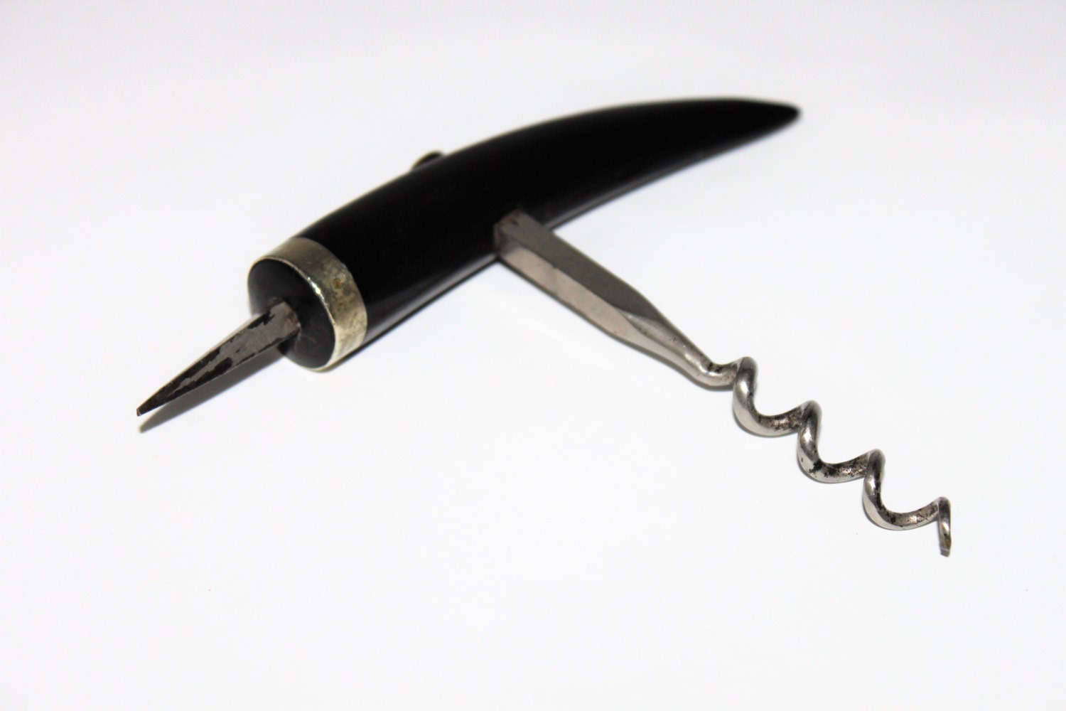 Antique Corkscrew / Goat Horn Handle Corkscrew with Spike / Adelaide ...