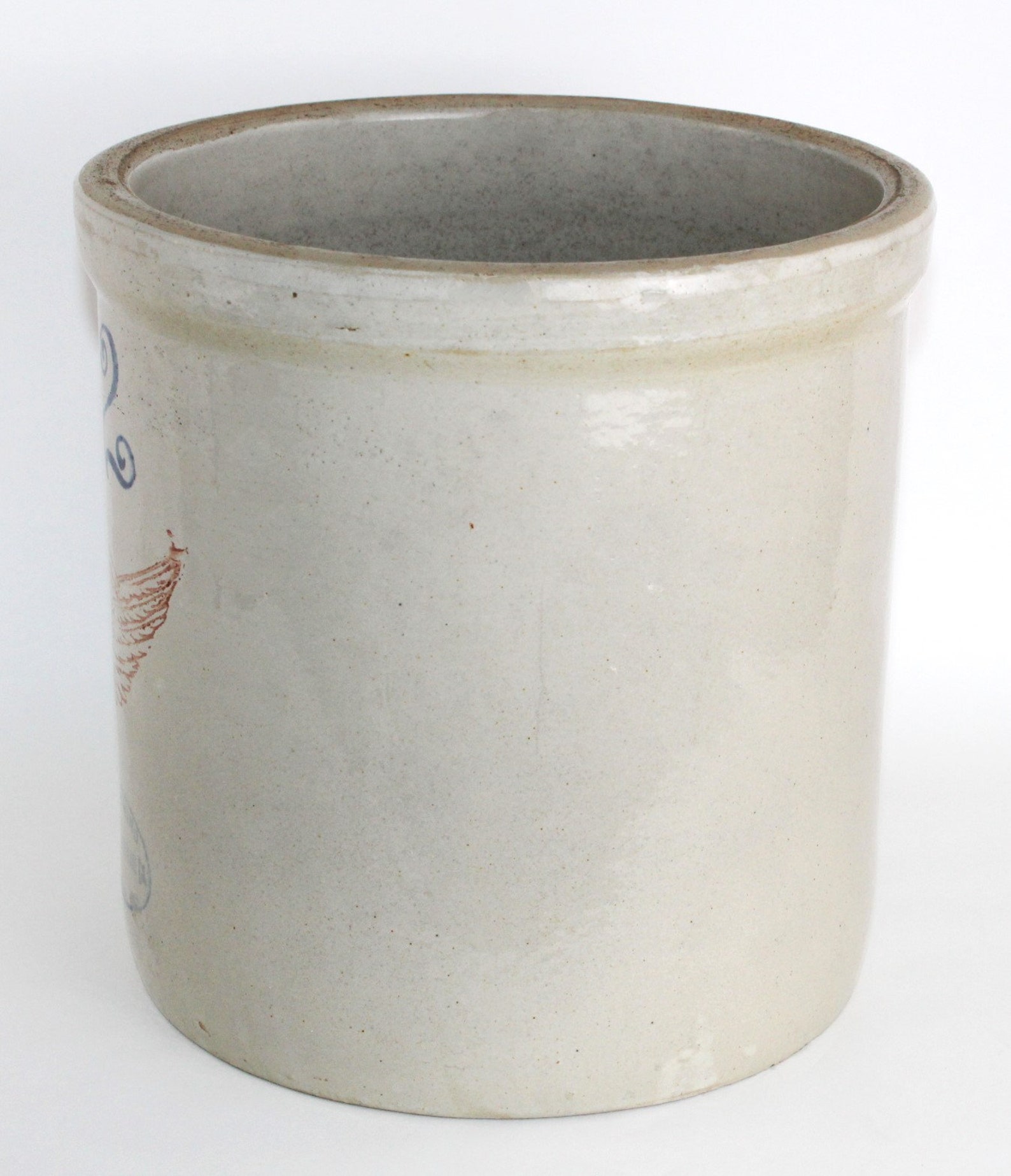 Antique 1917 Red Wing Union Stoneware 2 Gallon Crock, With 4-inch Red ...