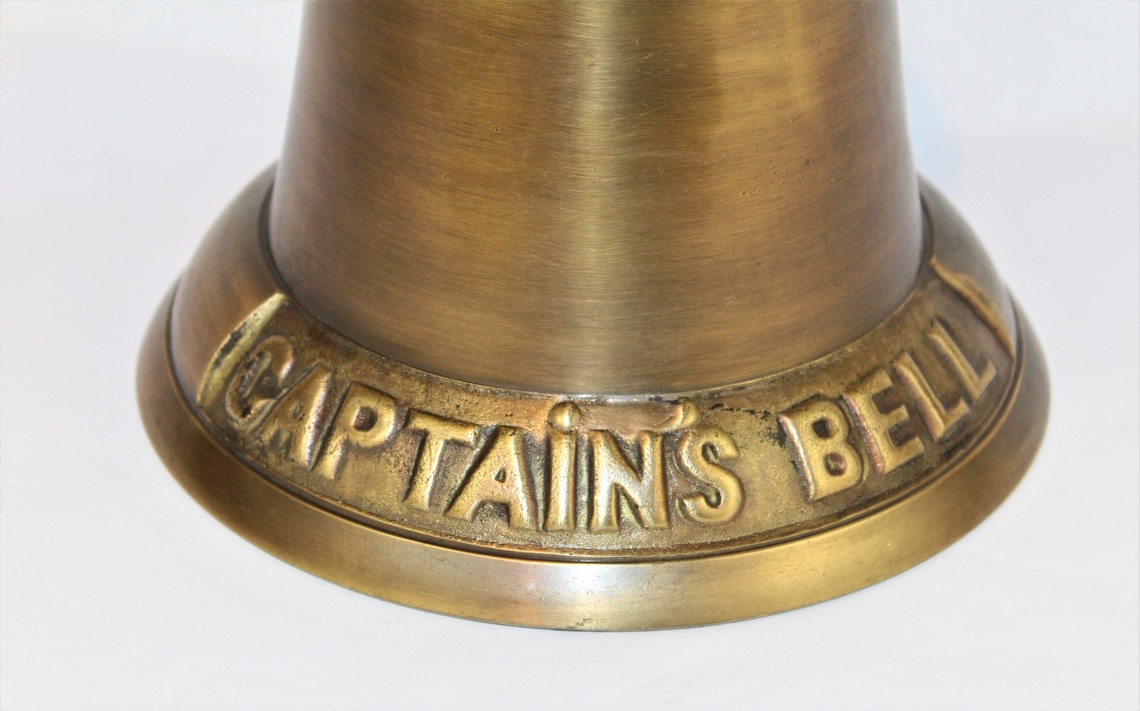 Extra-large Brass Captains Bell Nautical Bell - Etsy