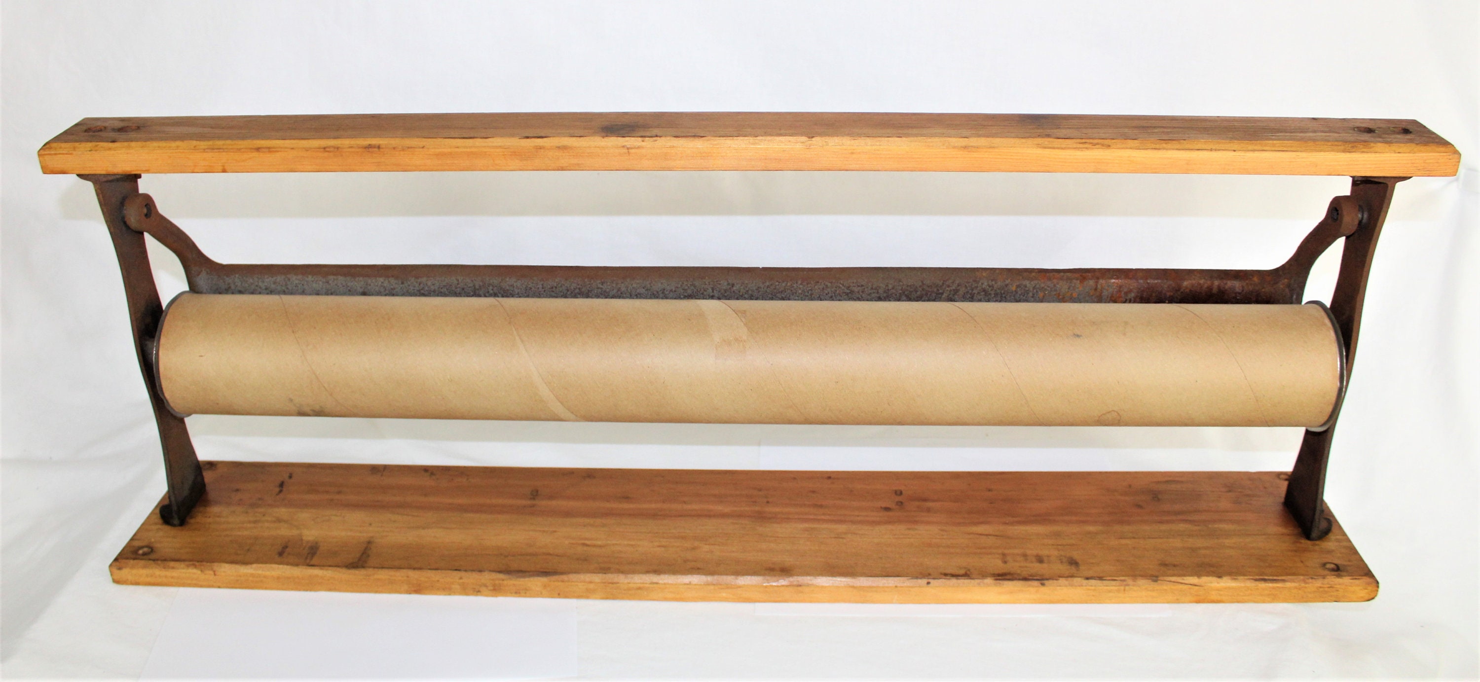 Antique 30 Inch General Store Paper Roll Holder Wrapping Paper Holder