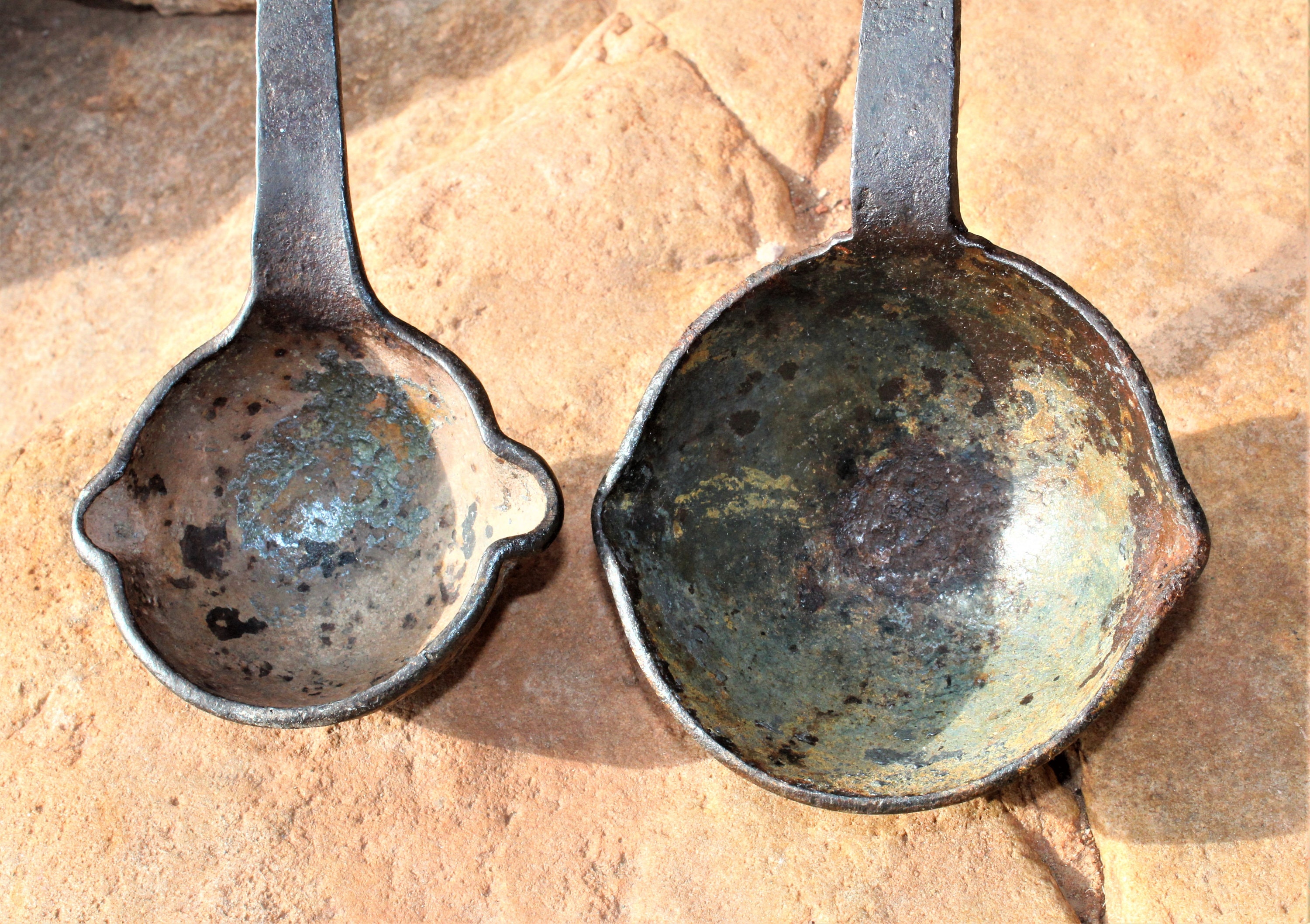 Pair of Antique Smelting Ladles, Blacksmithing Tools