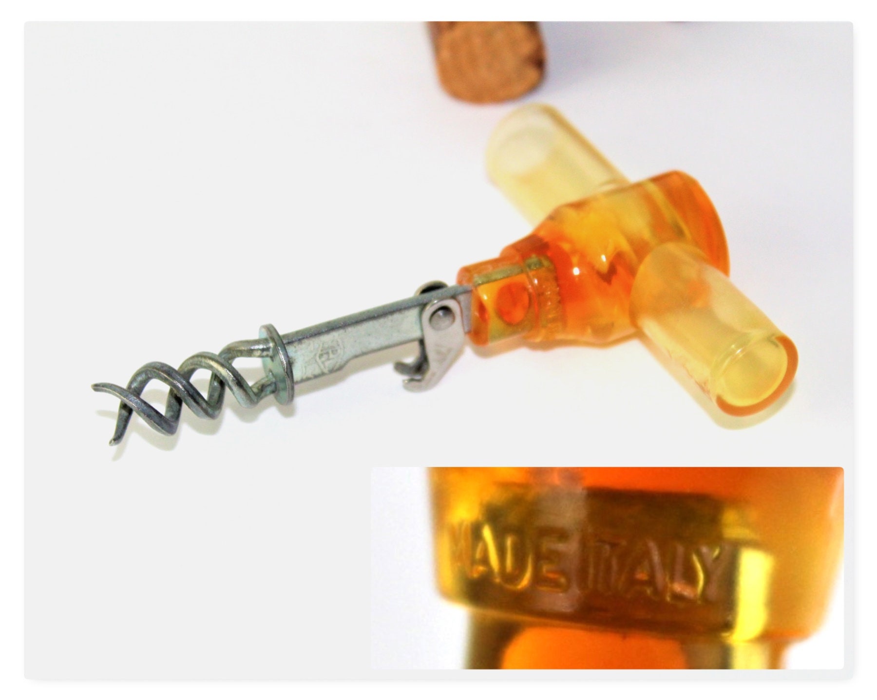 Vintage Corkscrew, Italian Corkscrew, Double Helix corkscrew, Wine Opener