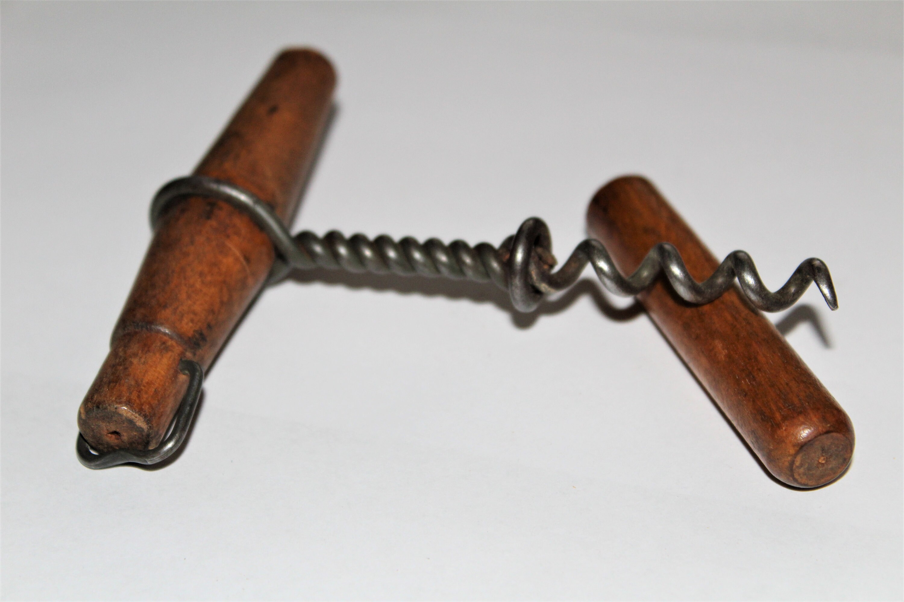 Antique William Rockwell Clough Wood T-Style Corkscrew with Wood Sheath ...