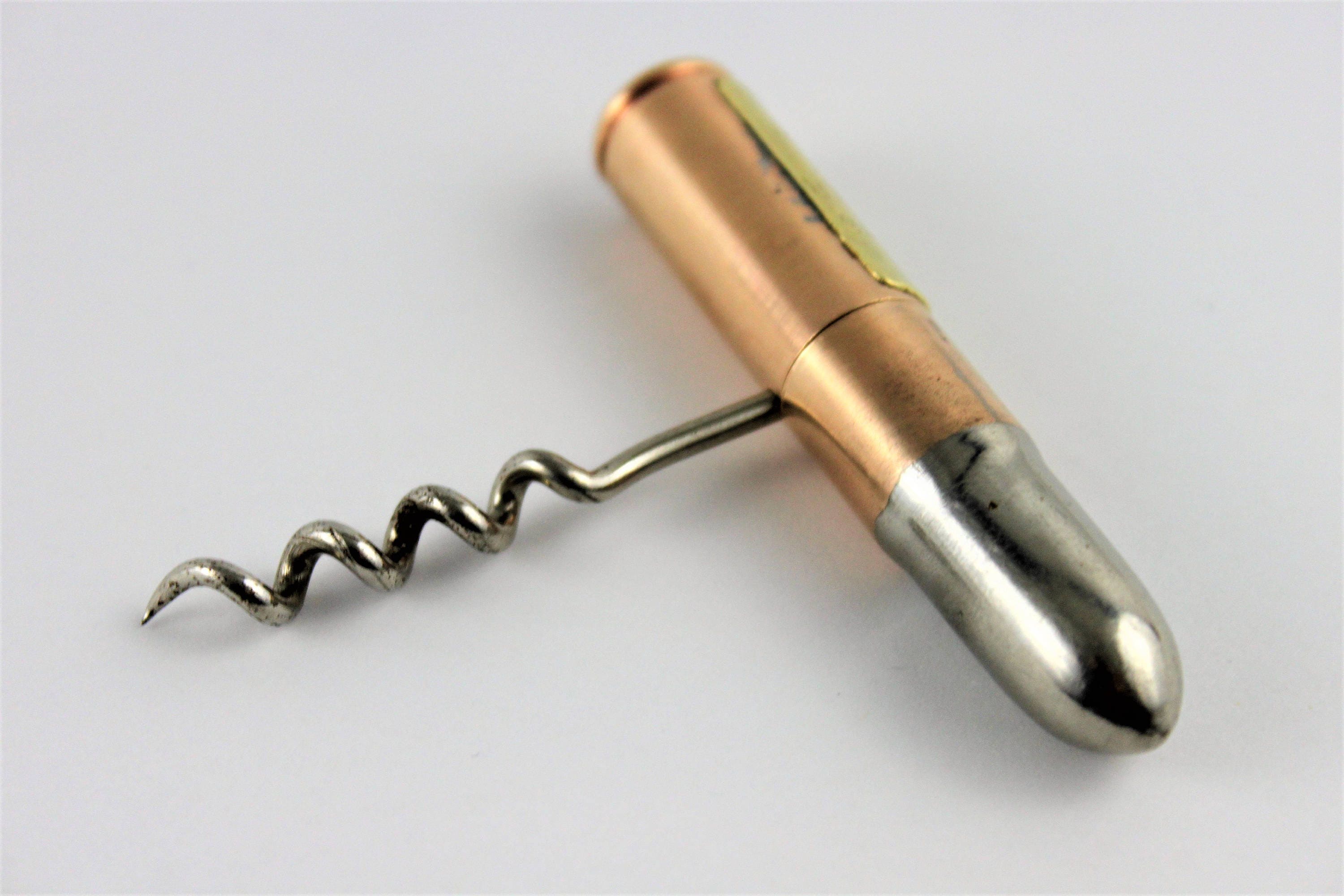 Antique 1900 Brass Bullet with Hidden Corkscrew Advertising Brown ...