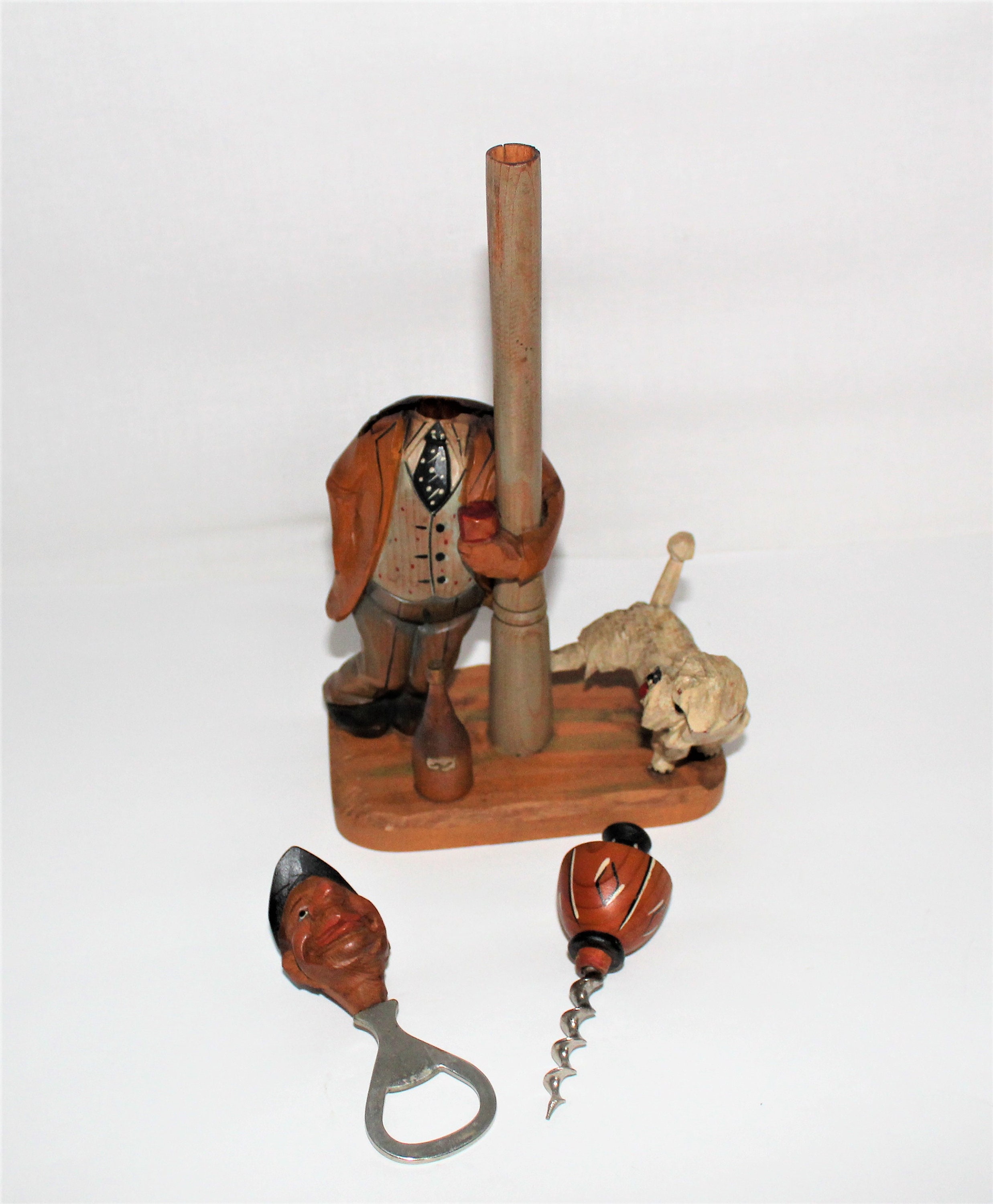 Vintage Barware, 1950s ANRI, Hand Carved, Italian Barware Set, with ...