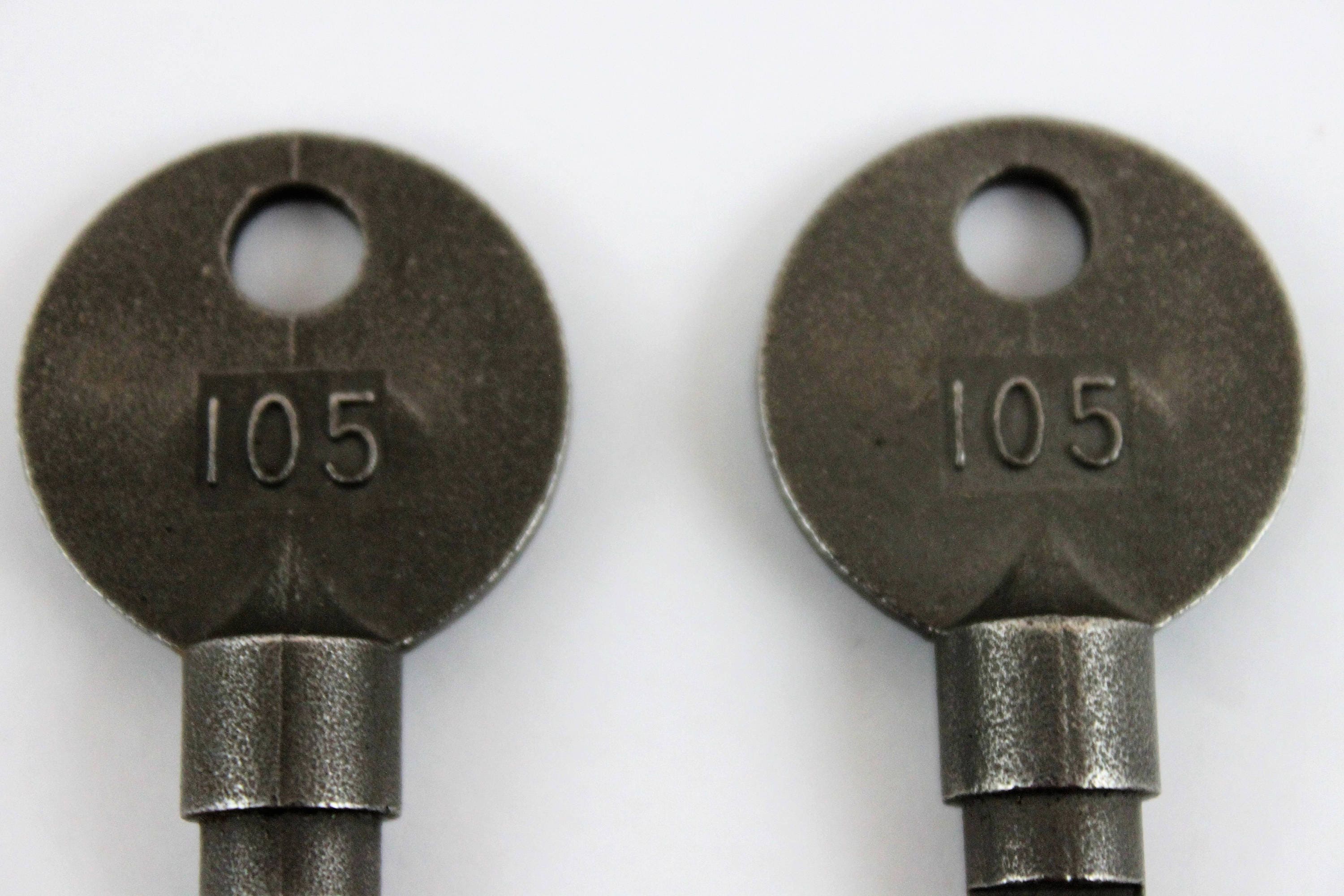 Two Number 105 High Security Sargent & Greenleaf Railroad Padlock keys