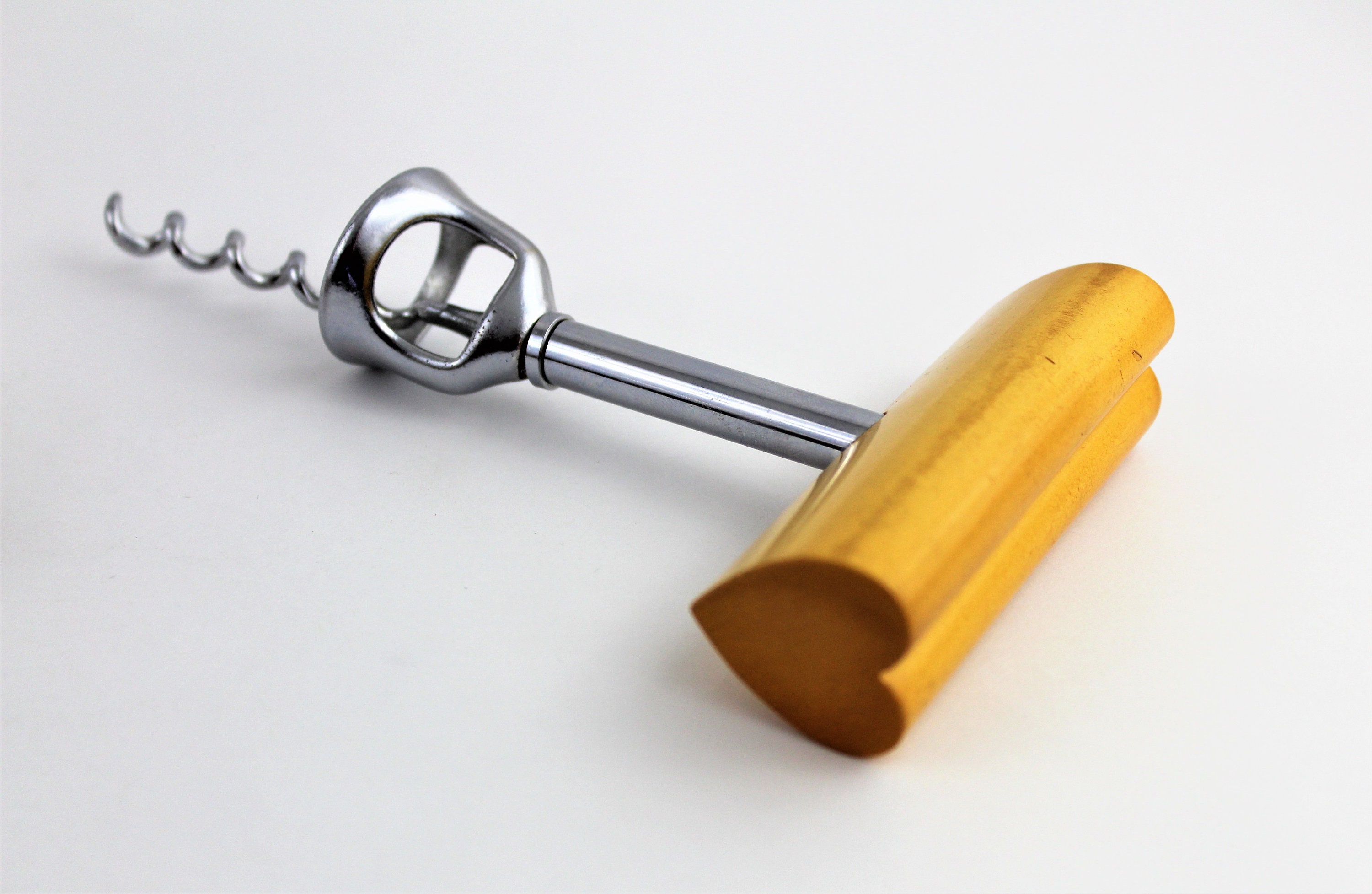 Vintage Corkscrew, Heart Shaped Corkscrew, Bakelite Handle, Vintage Barware