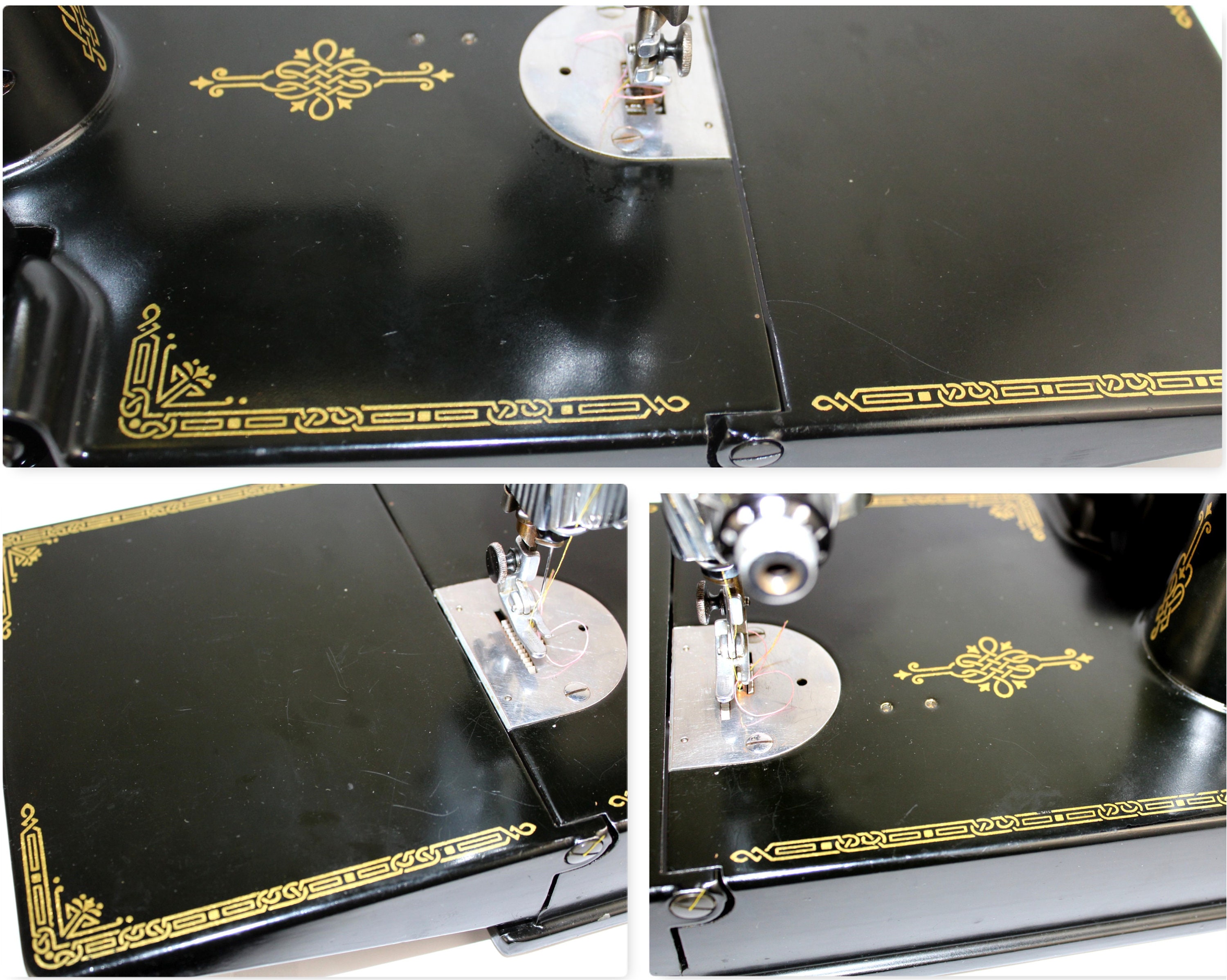 1951 Singer Centennial 221 Featherweight Sewing Machine with Carry Case ...