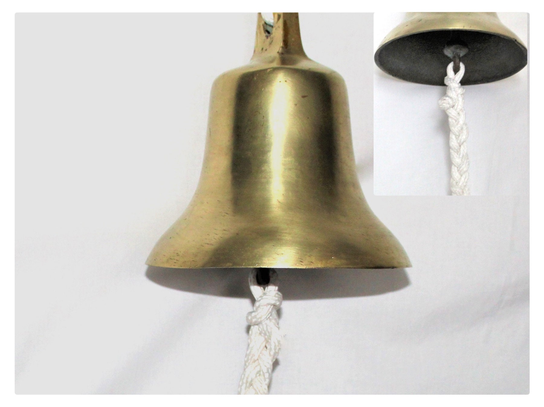 Vintage Brass Nautical Ships Bell, Load Sounding