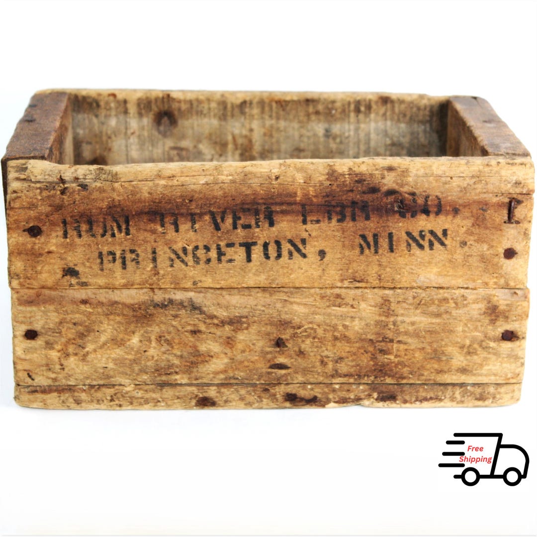 Vintage Rum River Lumber Wooden Shipping Crate From Princeton, MN ...