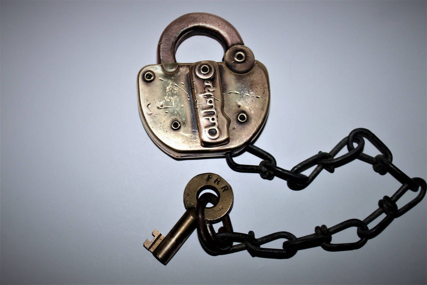 Vintage Padlock, Railroad Switch Lock, Penn Railroad, Railroad Memorabilia