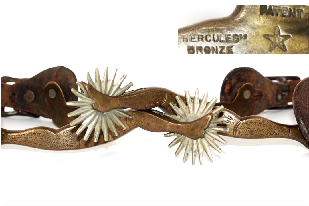 Antique August Buermann Spurs, Hercules Bronze Double Gal-leg Spurs ...
