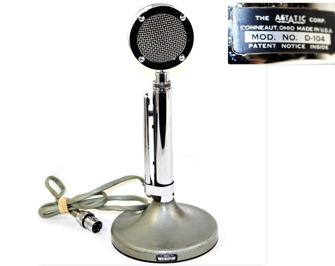 1950s Astatic Microphone Model D104 Crystal, Art Deco Microphone - Etsy