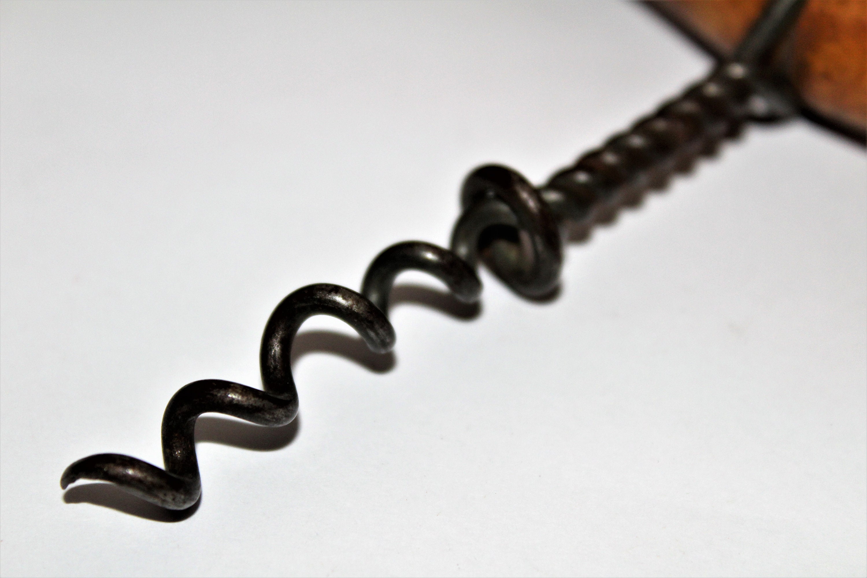 Antique 1890s William Rockwell Clough Wood T-Style Corkscrew