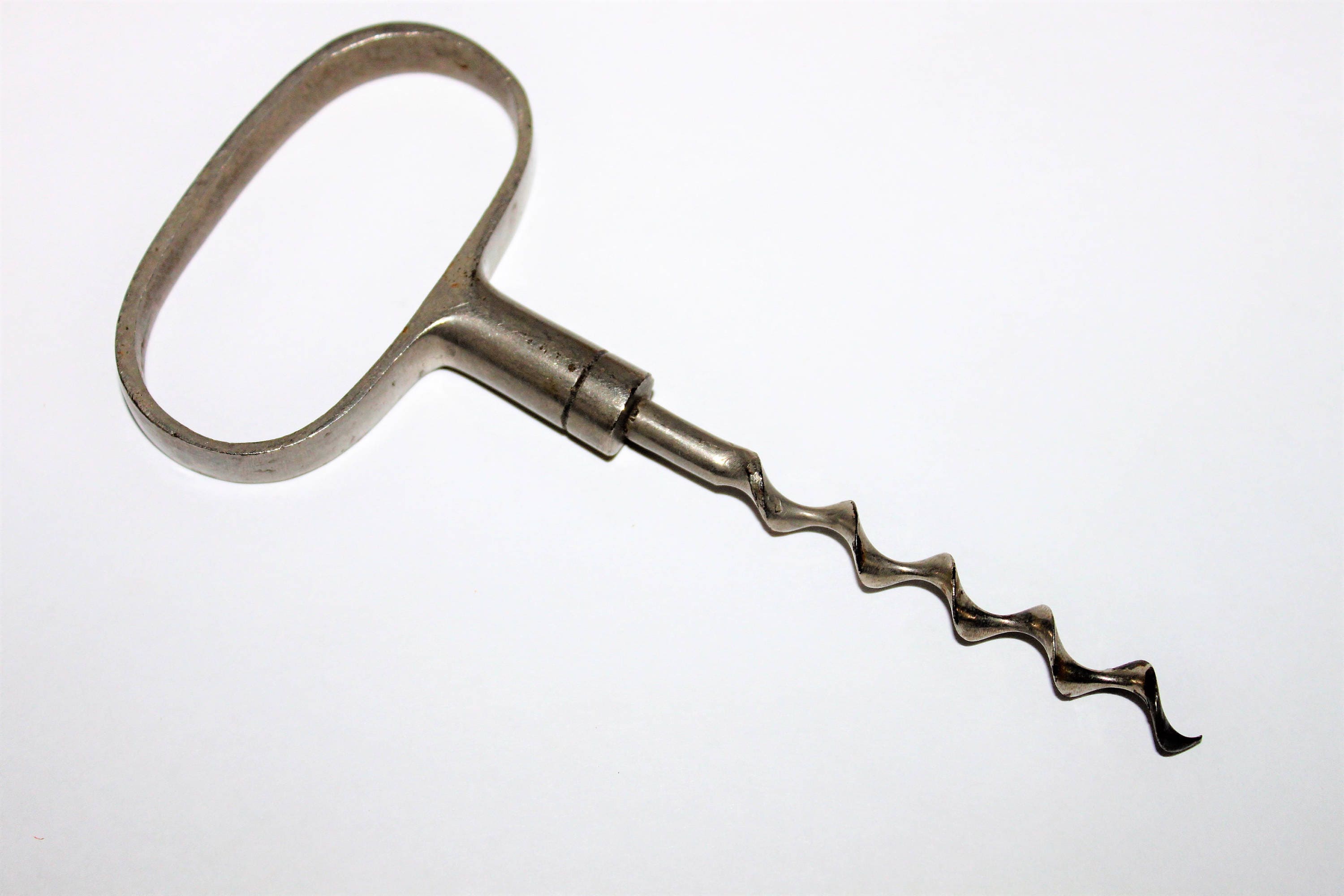 Antique 1890s English Nickel Plated Cellerman’s Four Finger Steel Pull ...