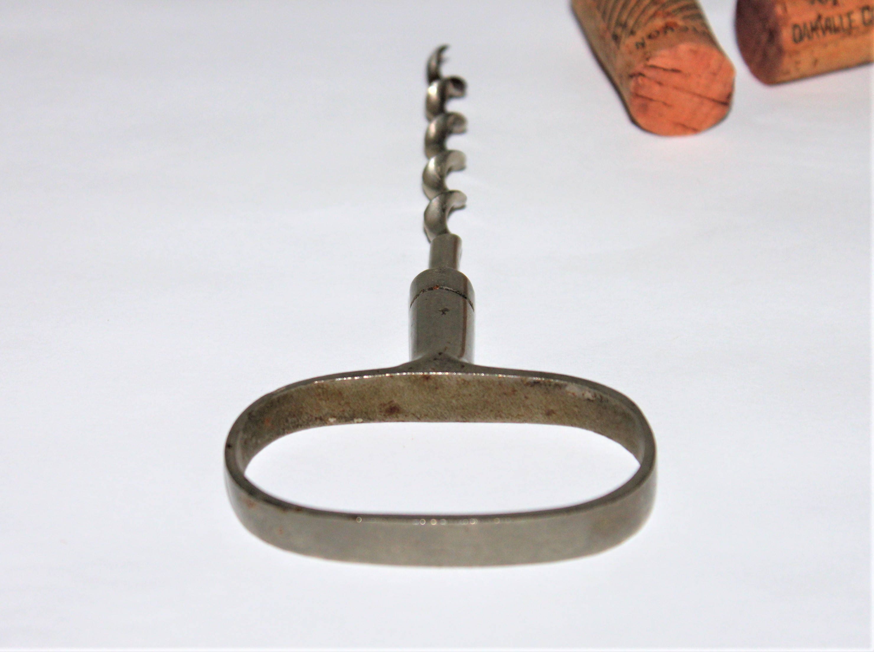 Antique 1890s English Nickel Plated Cellerman’s Four Finger Steel Pull ...