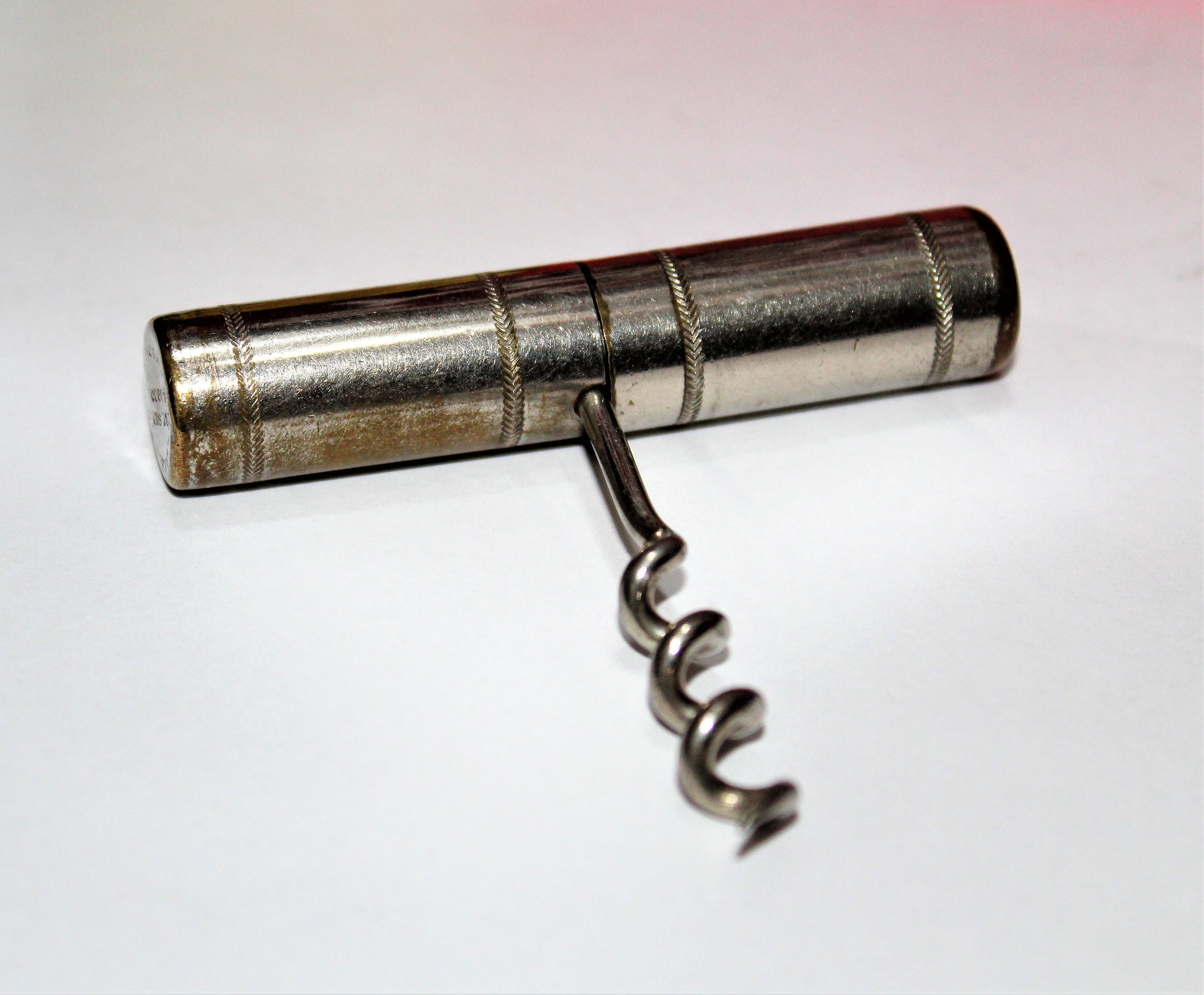Antique Corkscrew, 1900 Williamson Co. Roundlet Travel Corkscrew, Wine ...