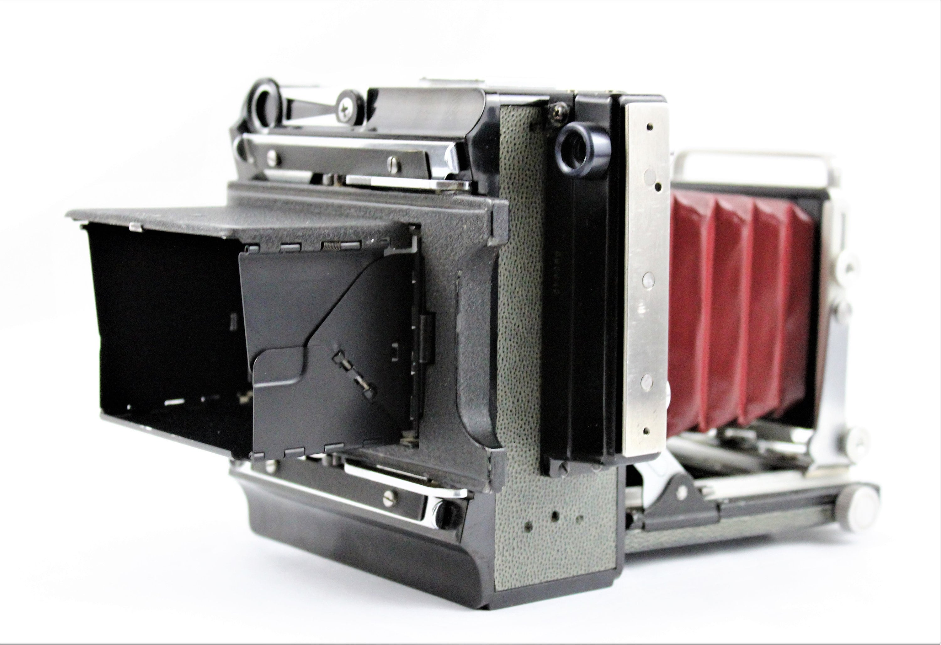 1950s Graflex Century Graphic Camera, Folding Camera, Red Bellows Camera