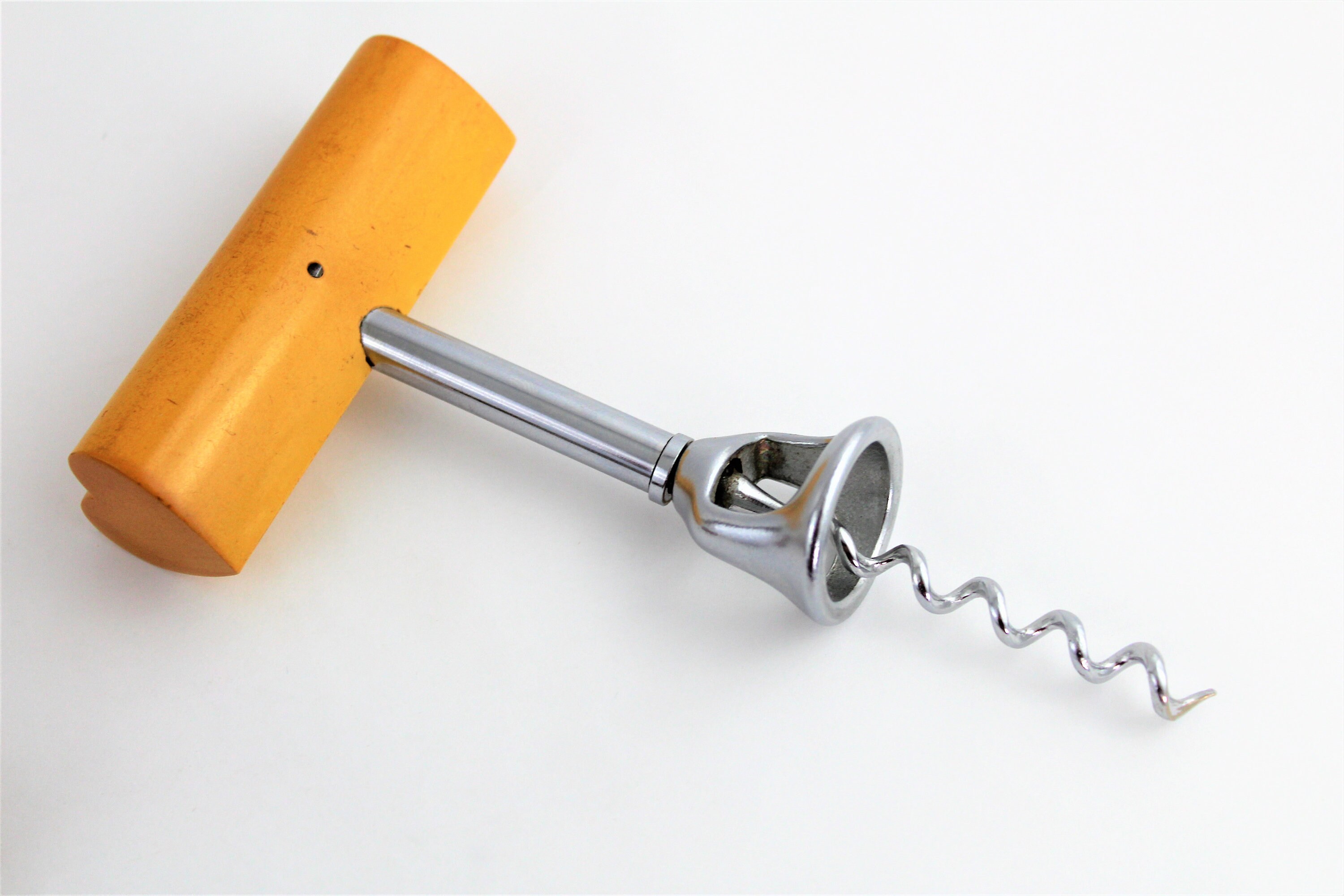 Vintage Corkscrew, Heart Shaped Corkscrew, Bakelite Handle, Vintage Barware