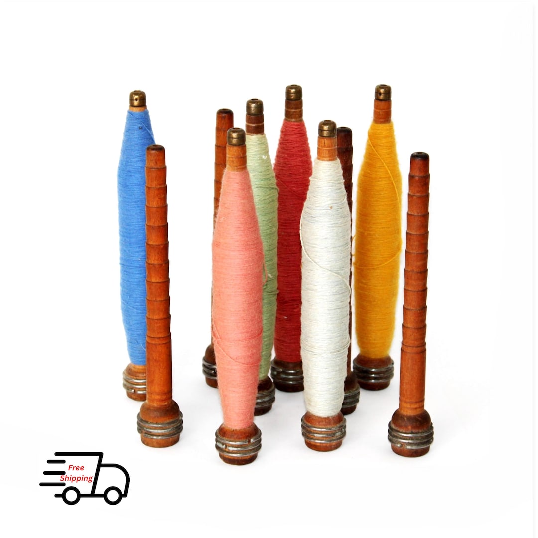 Antique Wooden Shuttle Bobbins, Weaving Spools, Quill Bobbins - Etsy