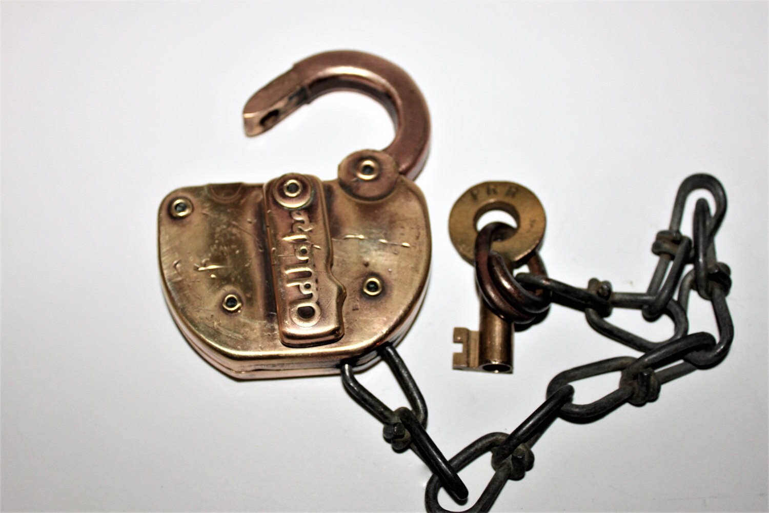 Vintage Padlock, Railroad Switch Lock, Penn Railroad, Railroad Memorabilia
