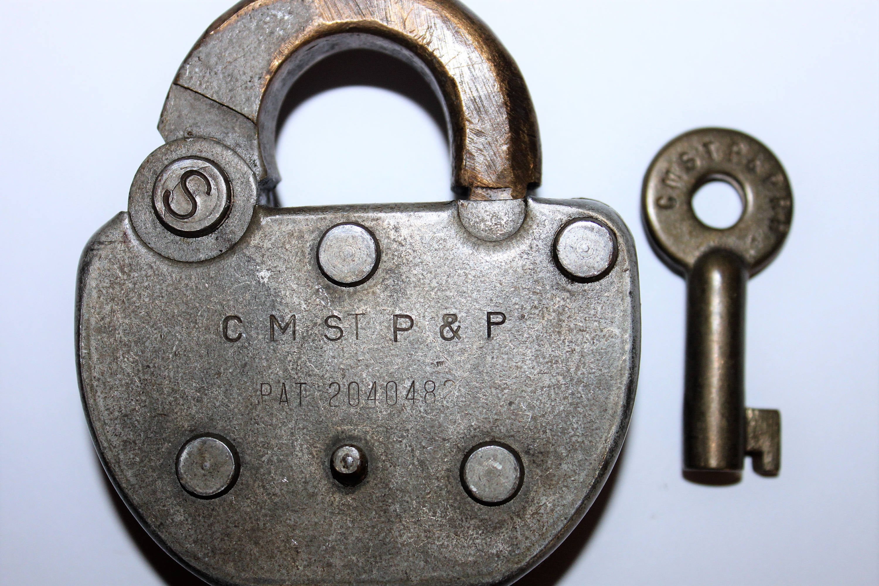Adlake Railroad Switch Padlock, Railroad Memorabilia, Chicago, Milwaukee, St. Paul and Pacific ...