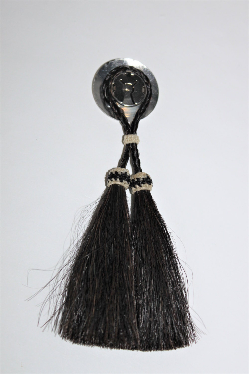 Vintage Silver Horse Hair Tassel Button Cover, Women’s Western Wear ...